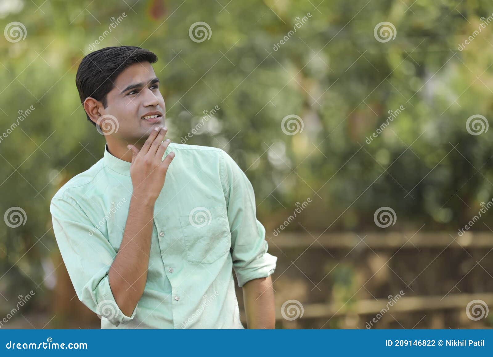 Young Indian Man Thinking Some Idea Stock Photo - Image of idea ...