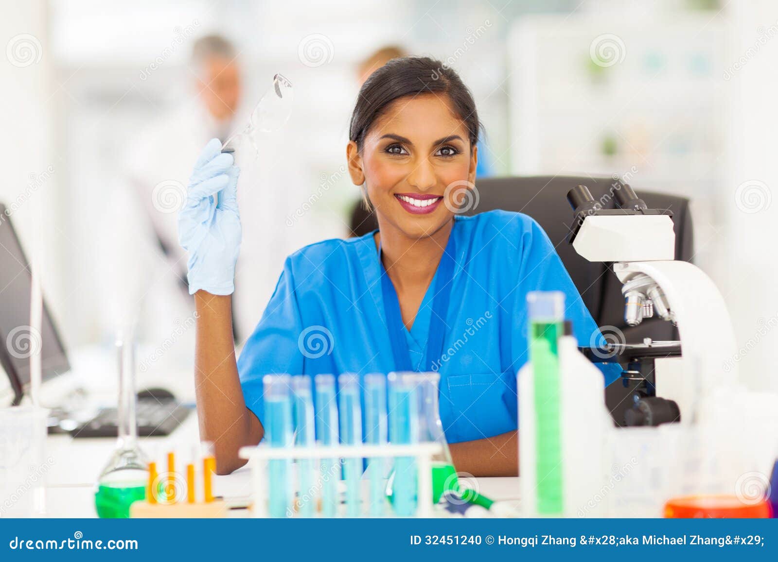 Young indian scientist stock photo. Image of beautiful - 32451240