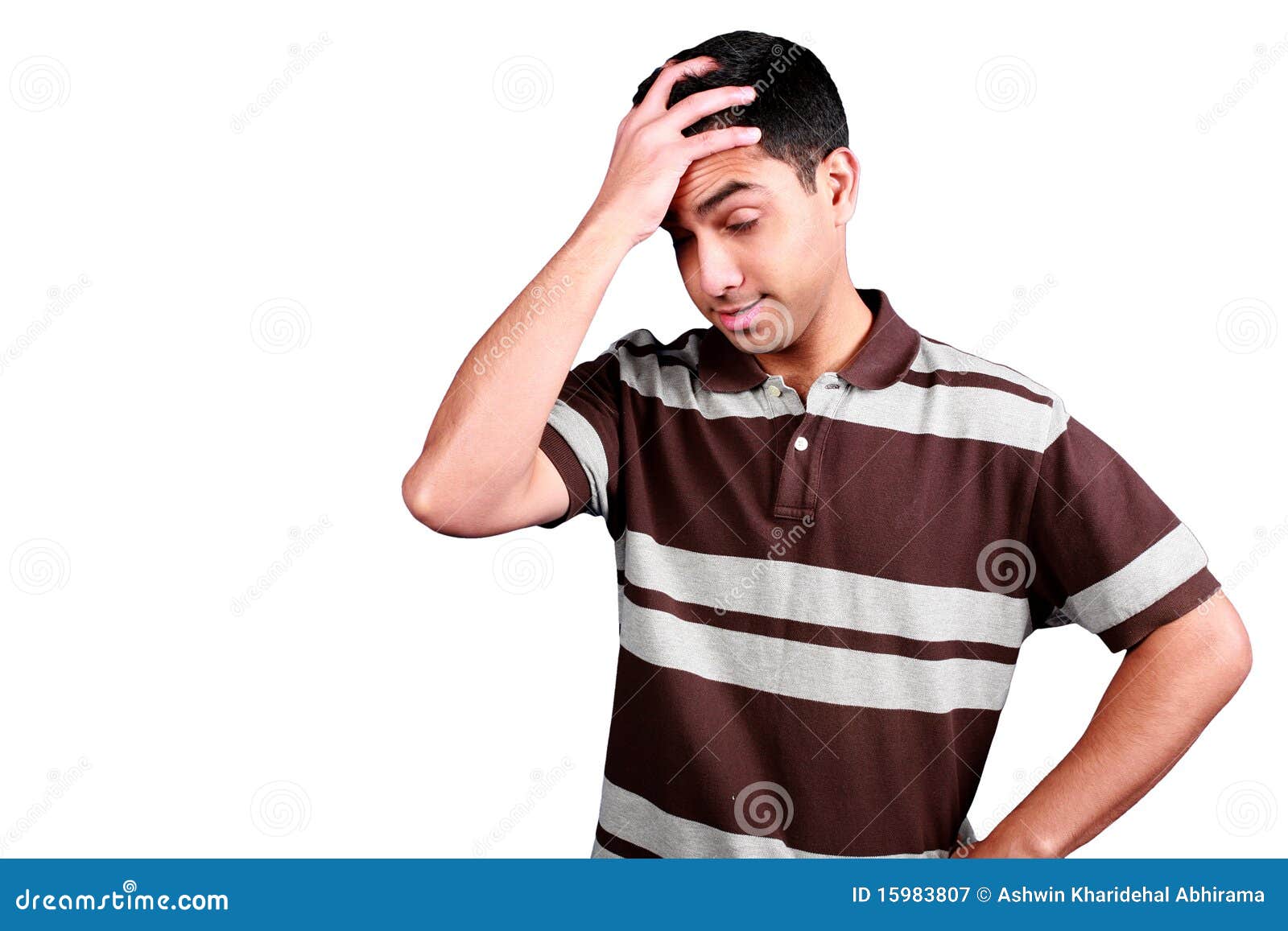 Young Indian student. stock image. Image of gesture, lost - 15983807