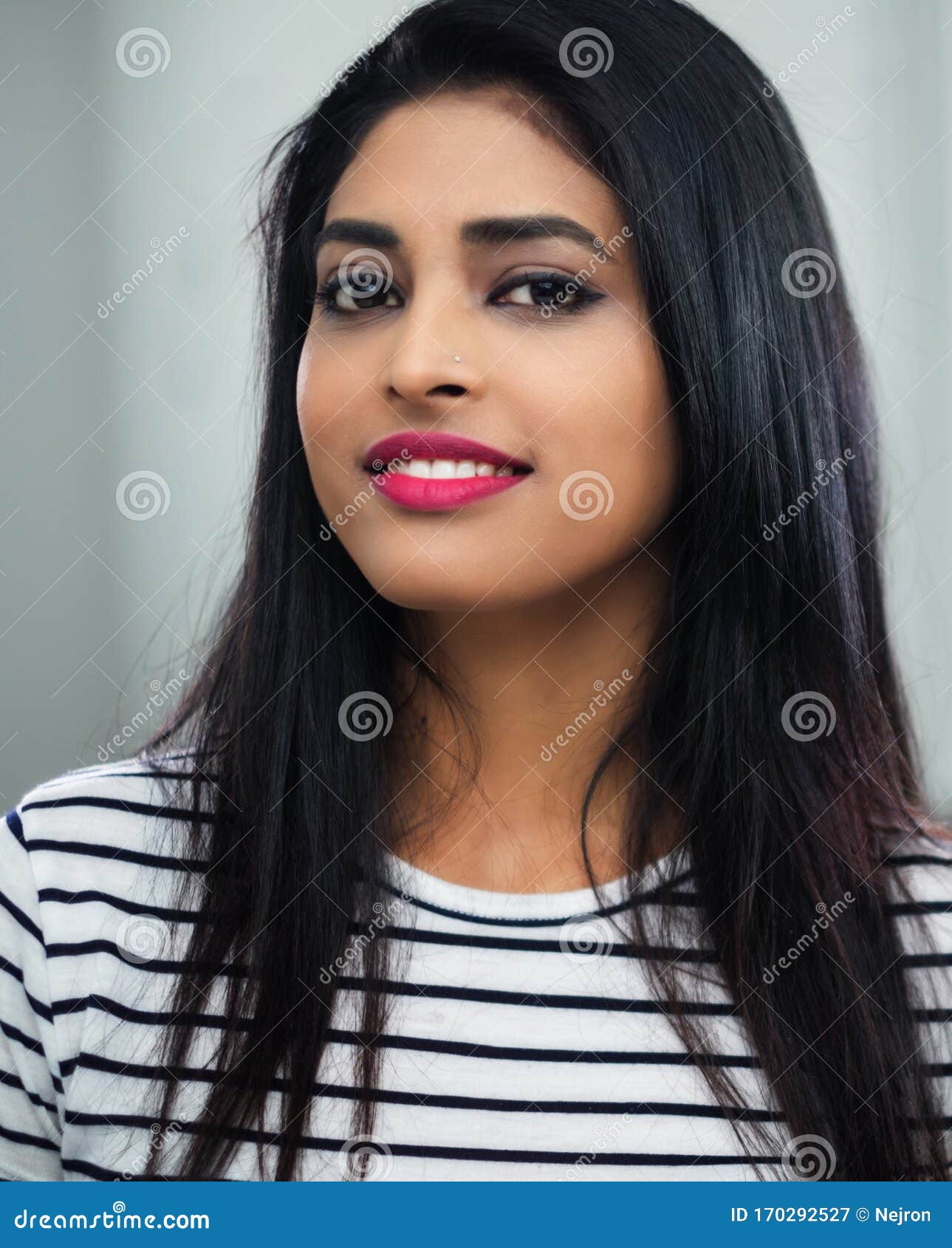 Young Indian Woman Face Close-up Stock Image - Image of face, modern ...