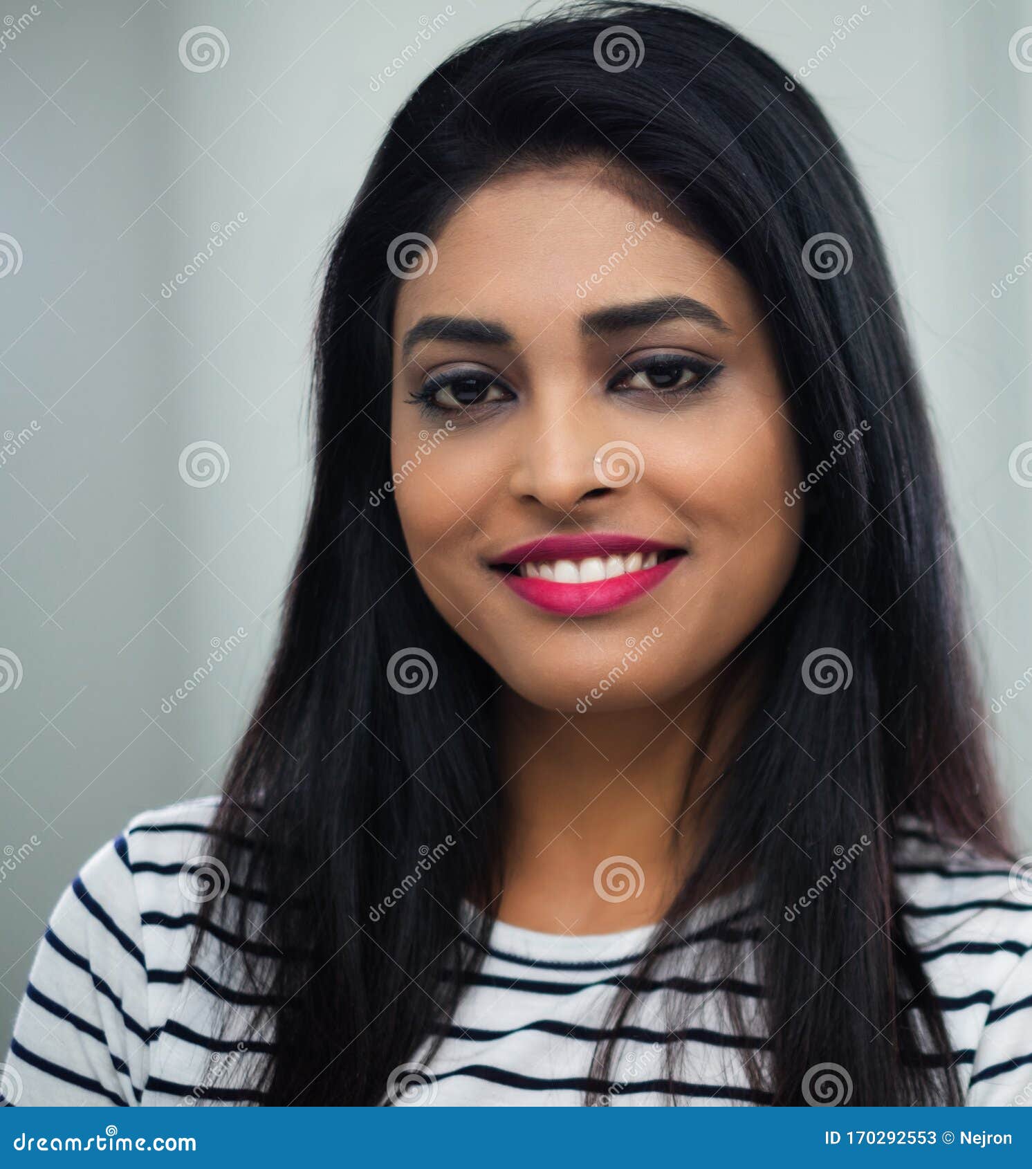 Young Indian Woman Face Close-up Stock Image - Image of attractive ...