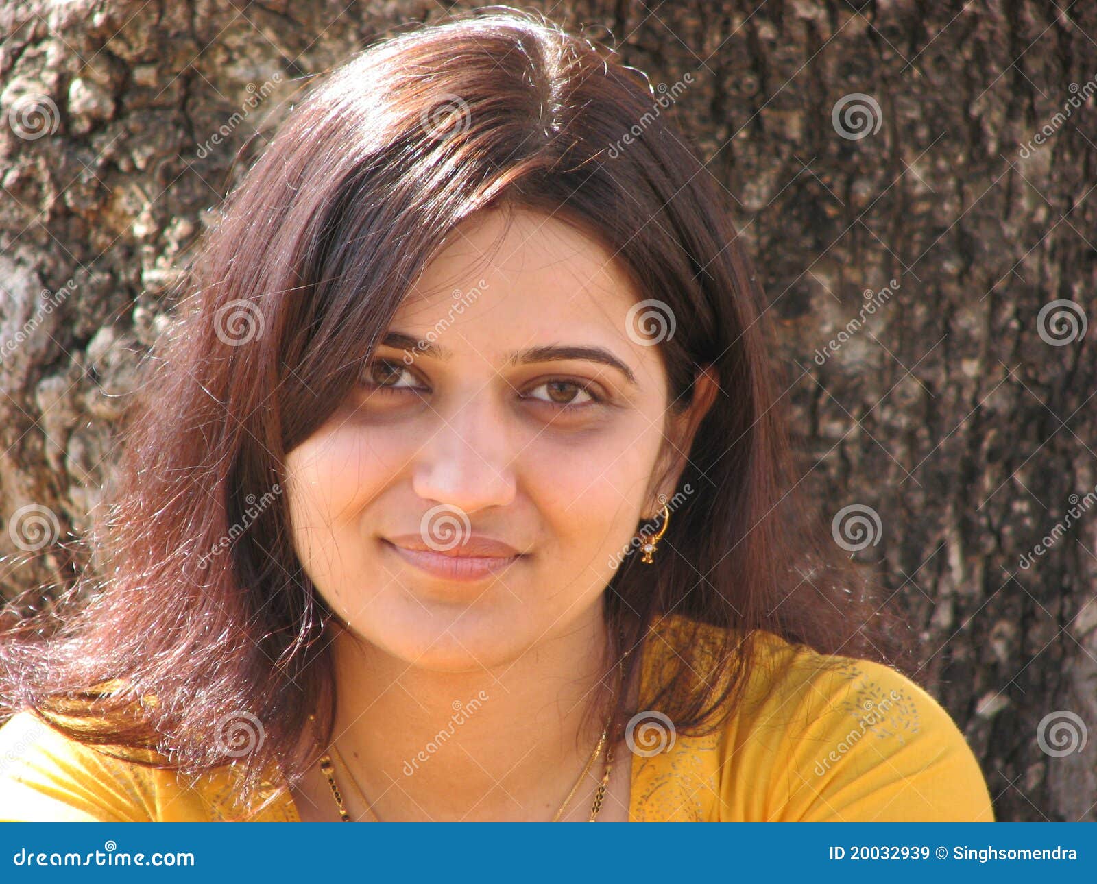 Young Indian woman smiling stock image. Image of cheerful - 20032939