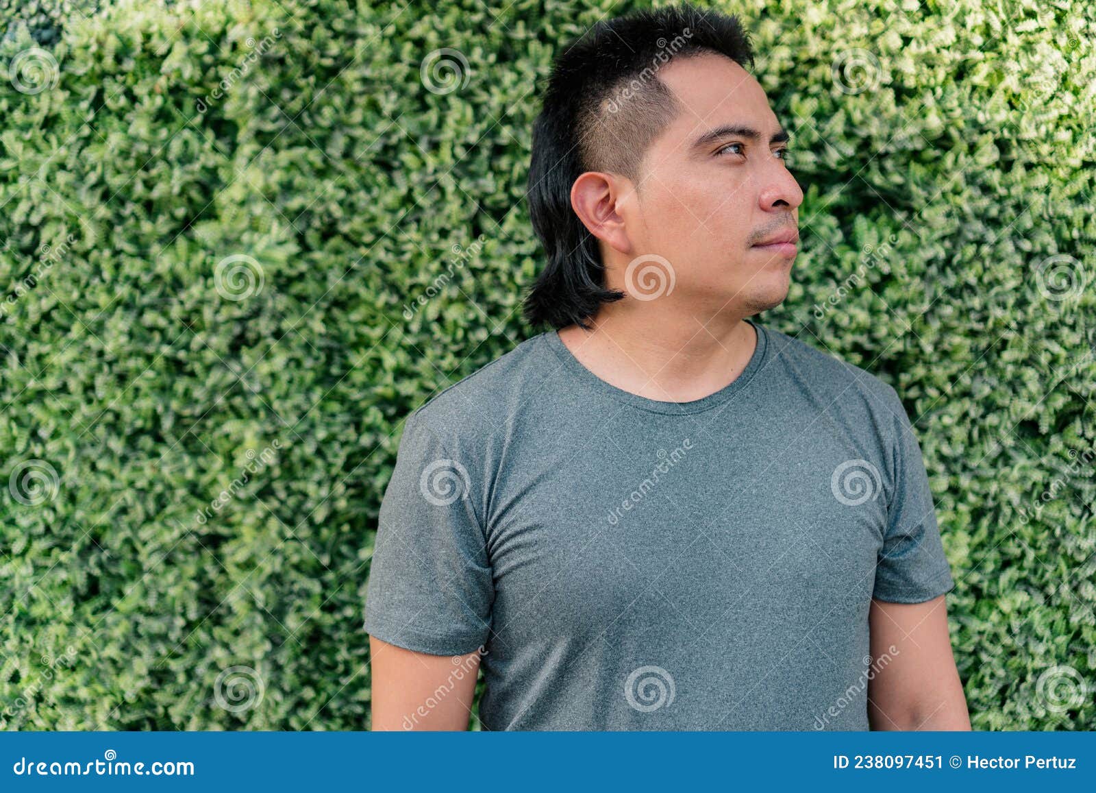 Young Indigenous Colombian Man Looking Away, Outside Stock Image ...