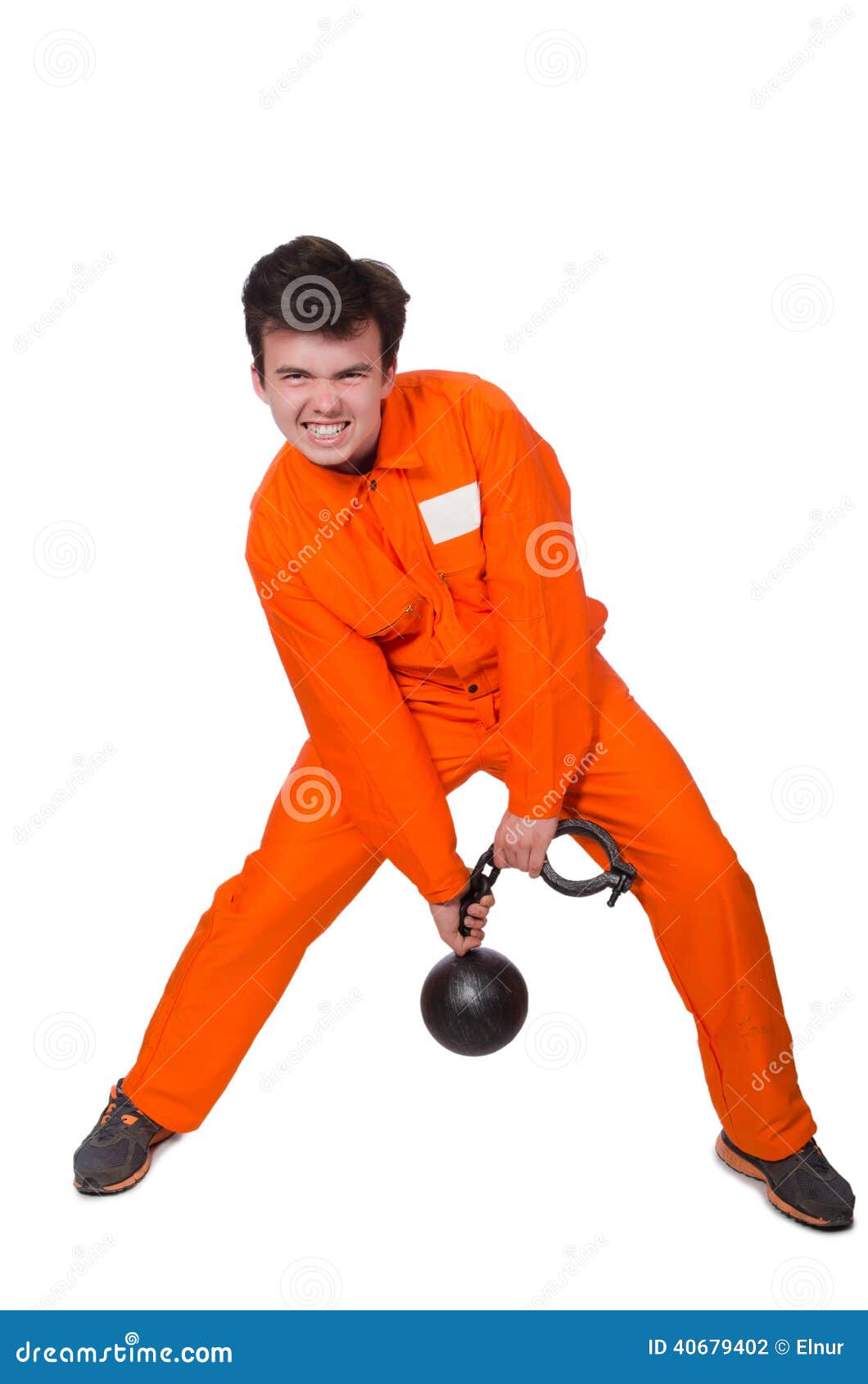 Young inmate with chains stock photo. Image of bondage - 40679402