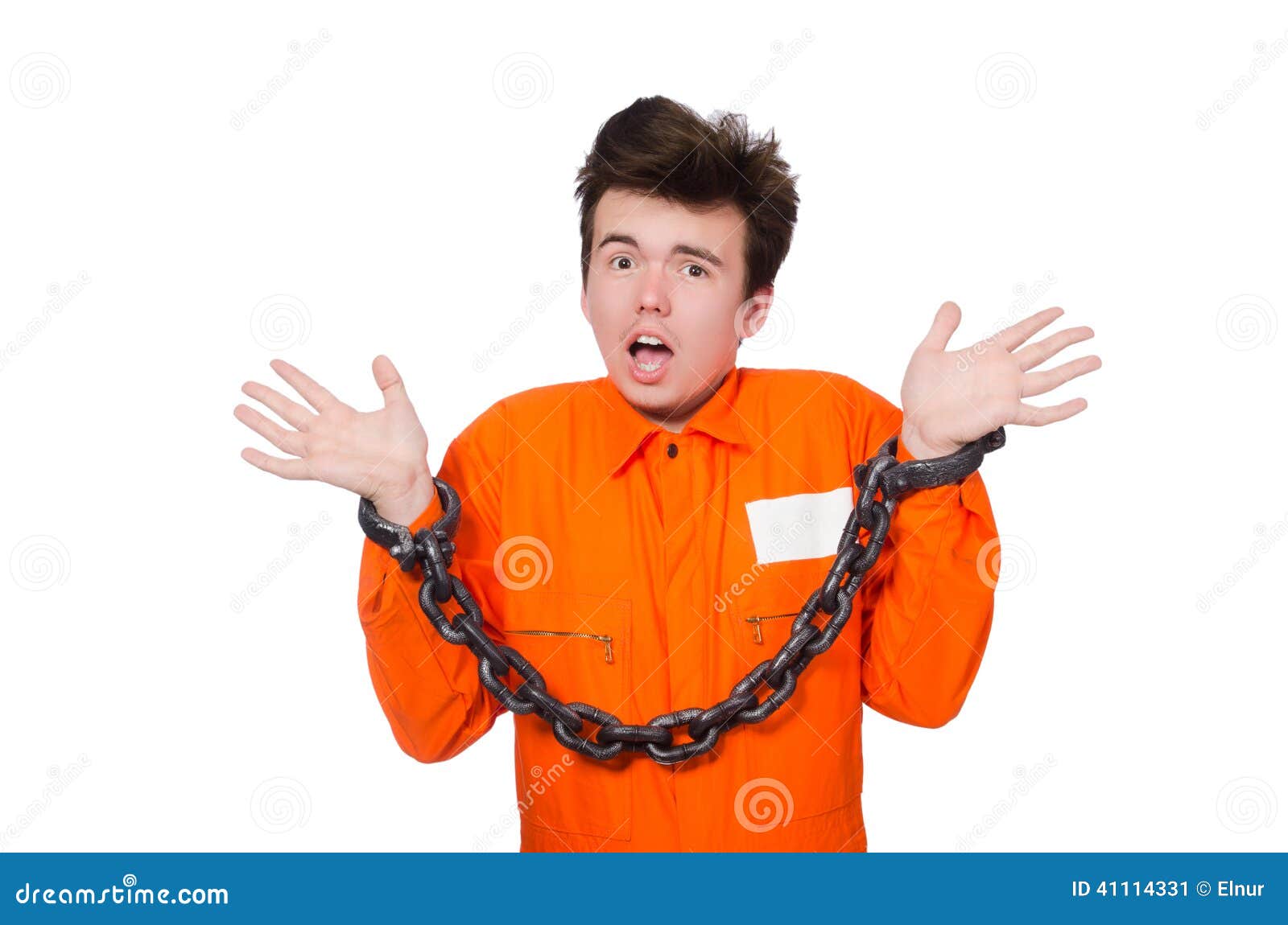 Young inmate with chains stock image. Image of chain - 41114331