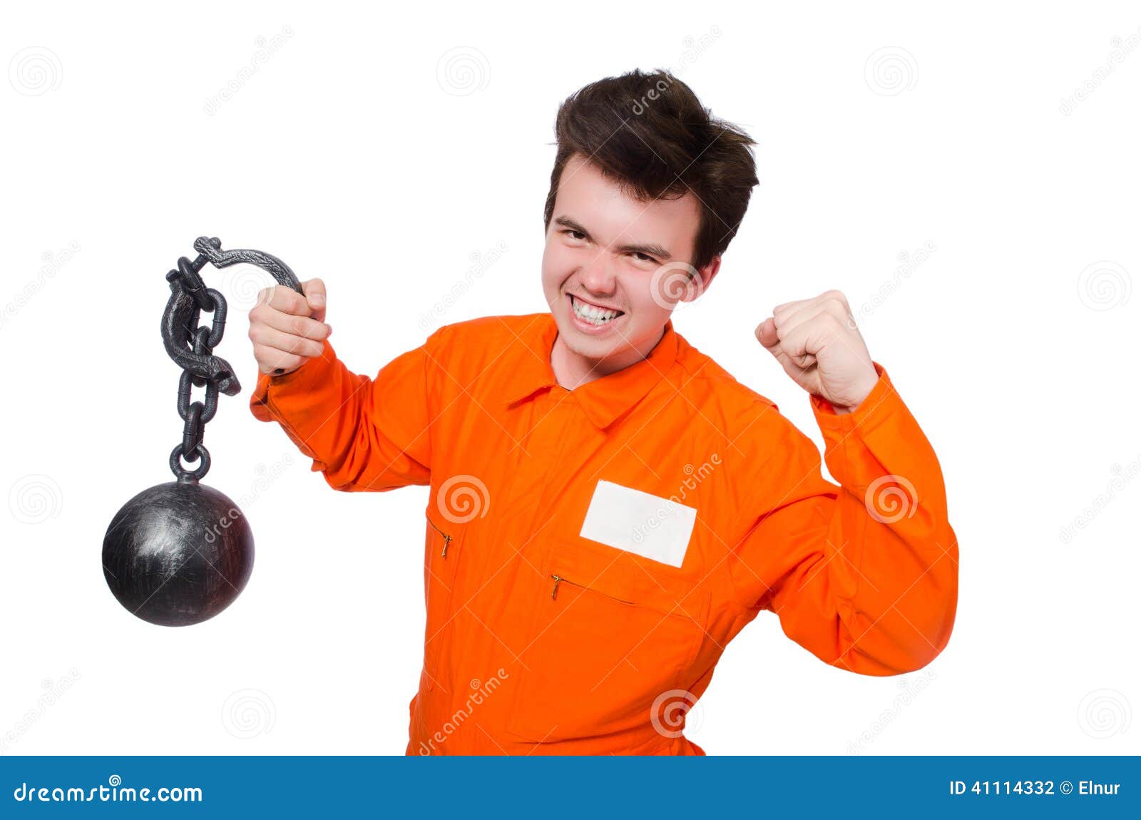 Young inmate with chains stock photo. Image of criminal - 41114332