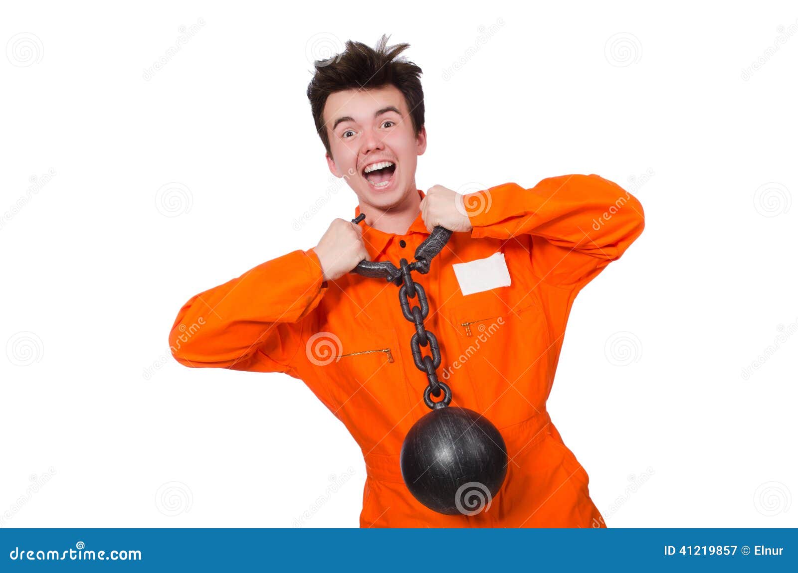 Young Inmate with Chains Isolated Stock Image - Image of custody ...