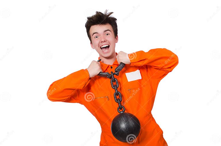 Young Inmate with Chains Isolated Stock Image - Image of custody ...