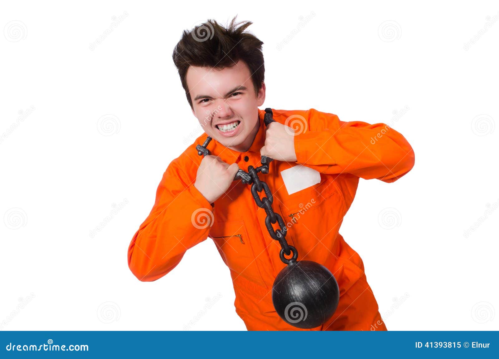 Young Inmate with Chains Isolated Stock Image - Image of inmate, hand ...