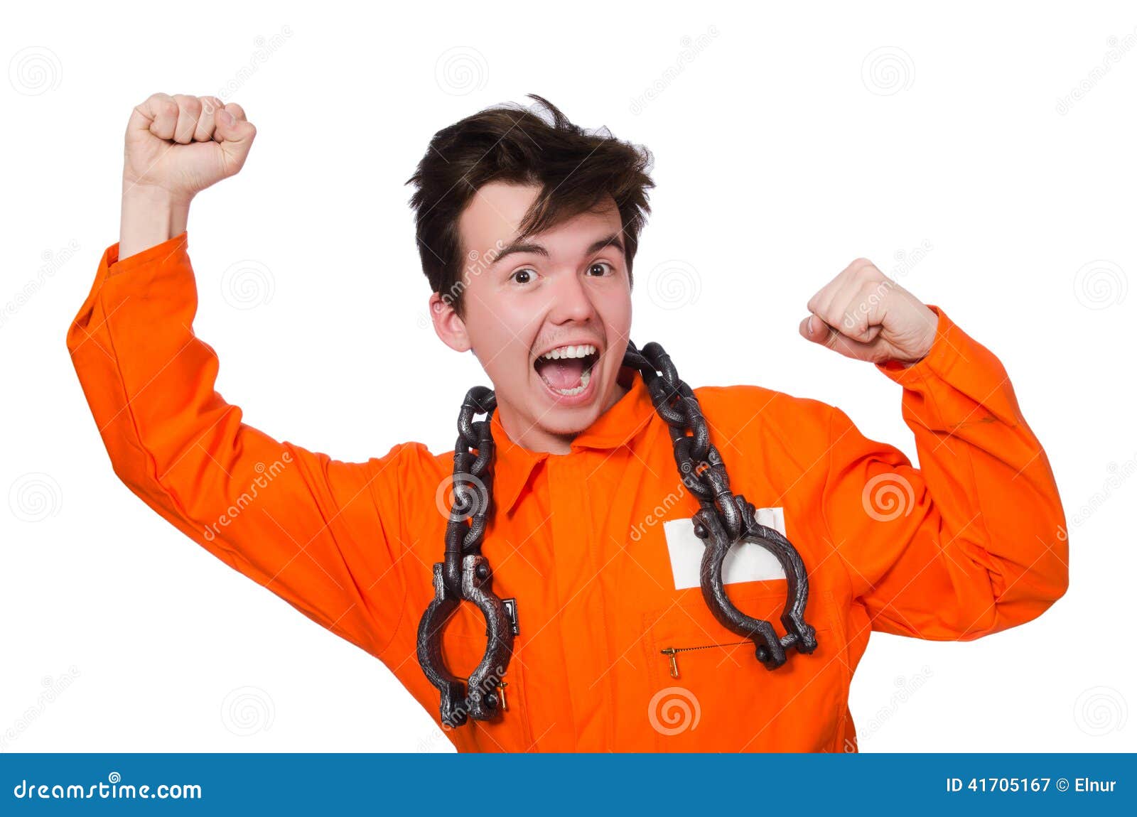 Young Inmate with Chains Isolated Stock Image - Image of freedom ...