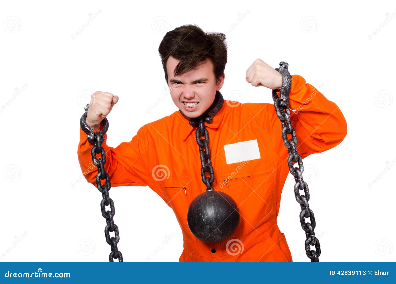 Young inmate with chains stock image. Image of hooligan - 42839113