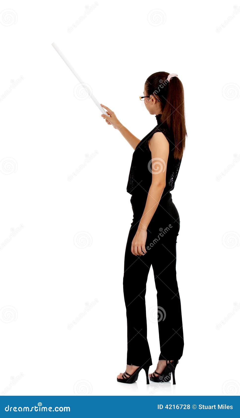 Young instructor pointing stock photo. Image of looking - 4216728