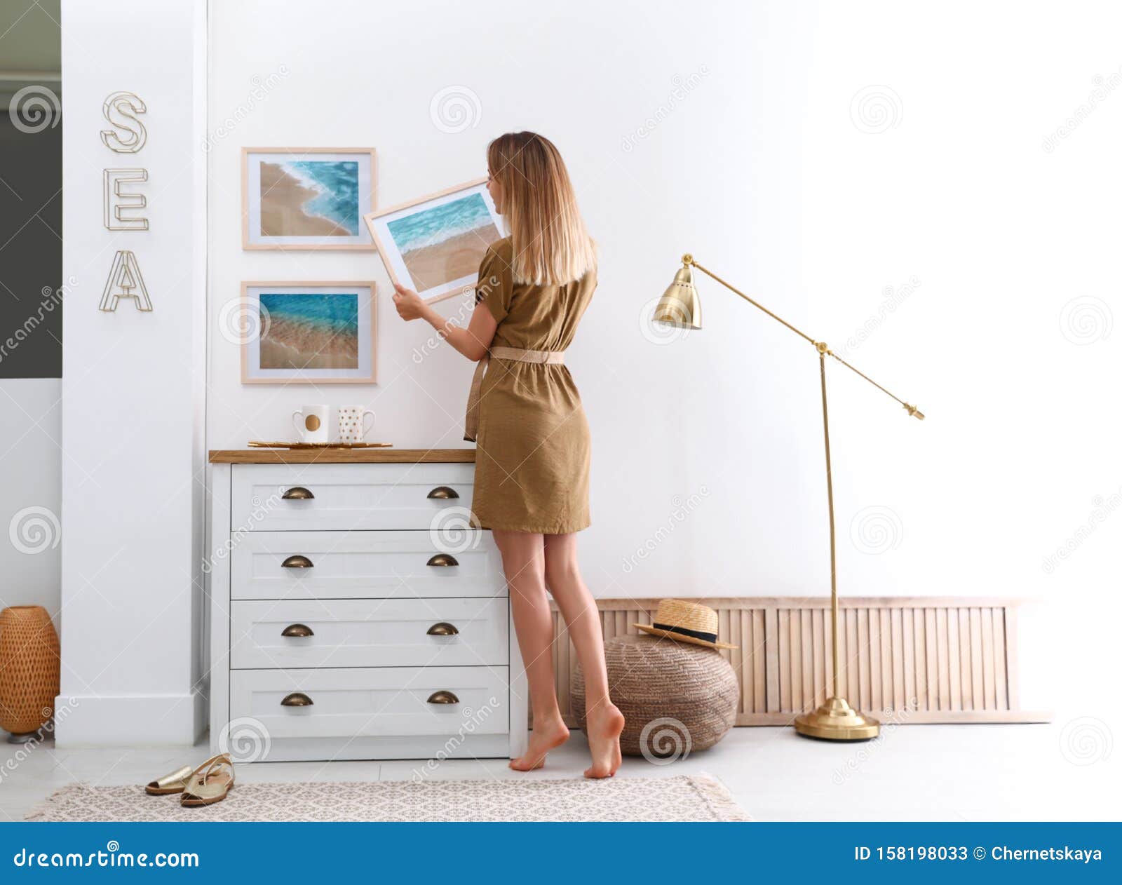 Young Interior Designer at Work in Room Stock Image - Image of designer ...