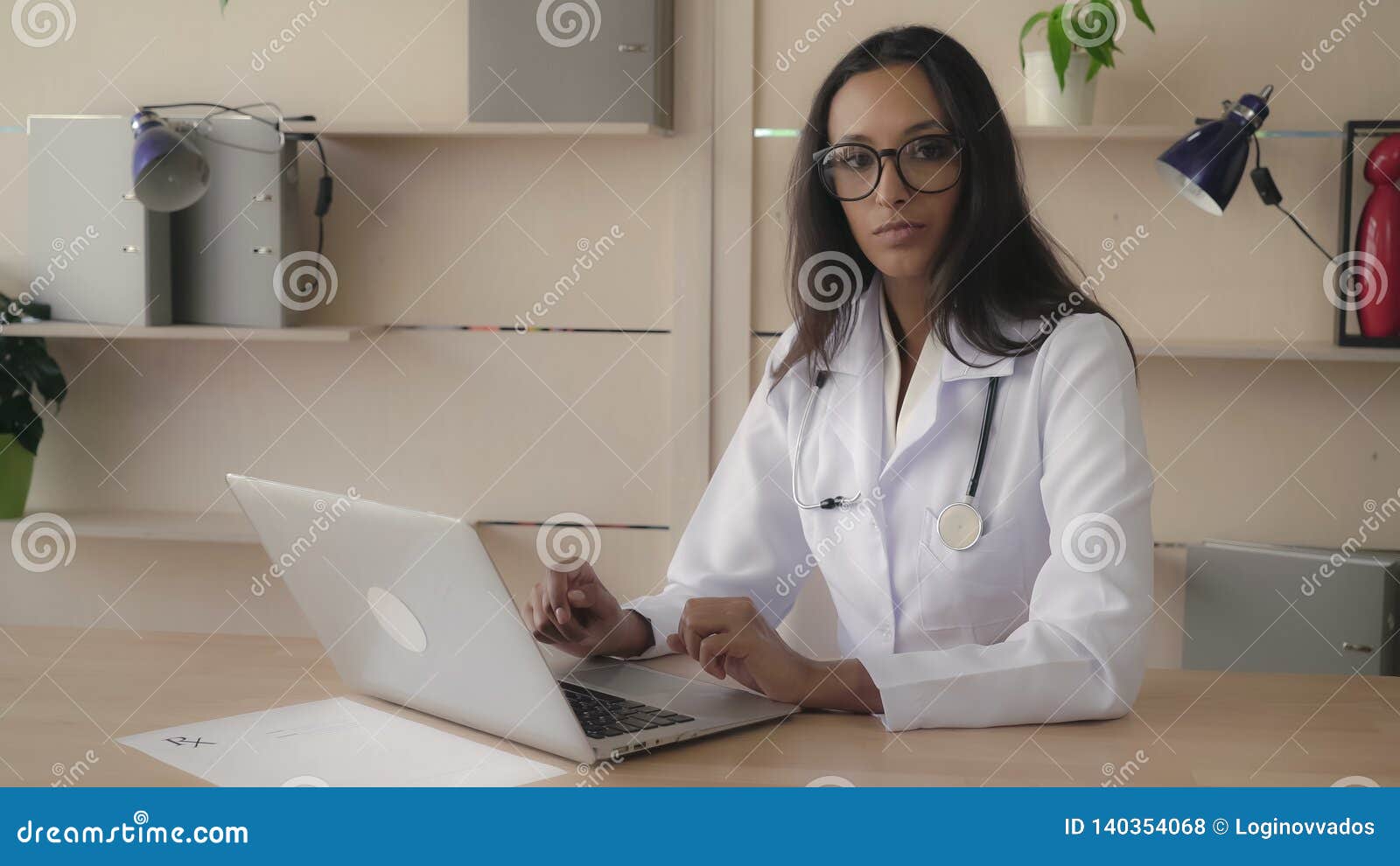 Young Intern Entering Data on Computer. Stock Photo - Image of ...