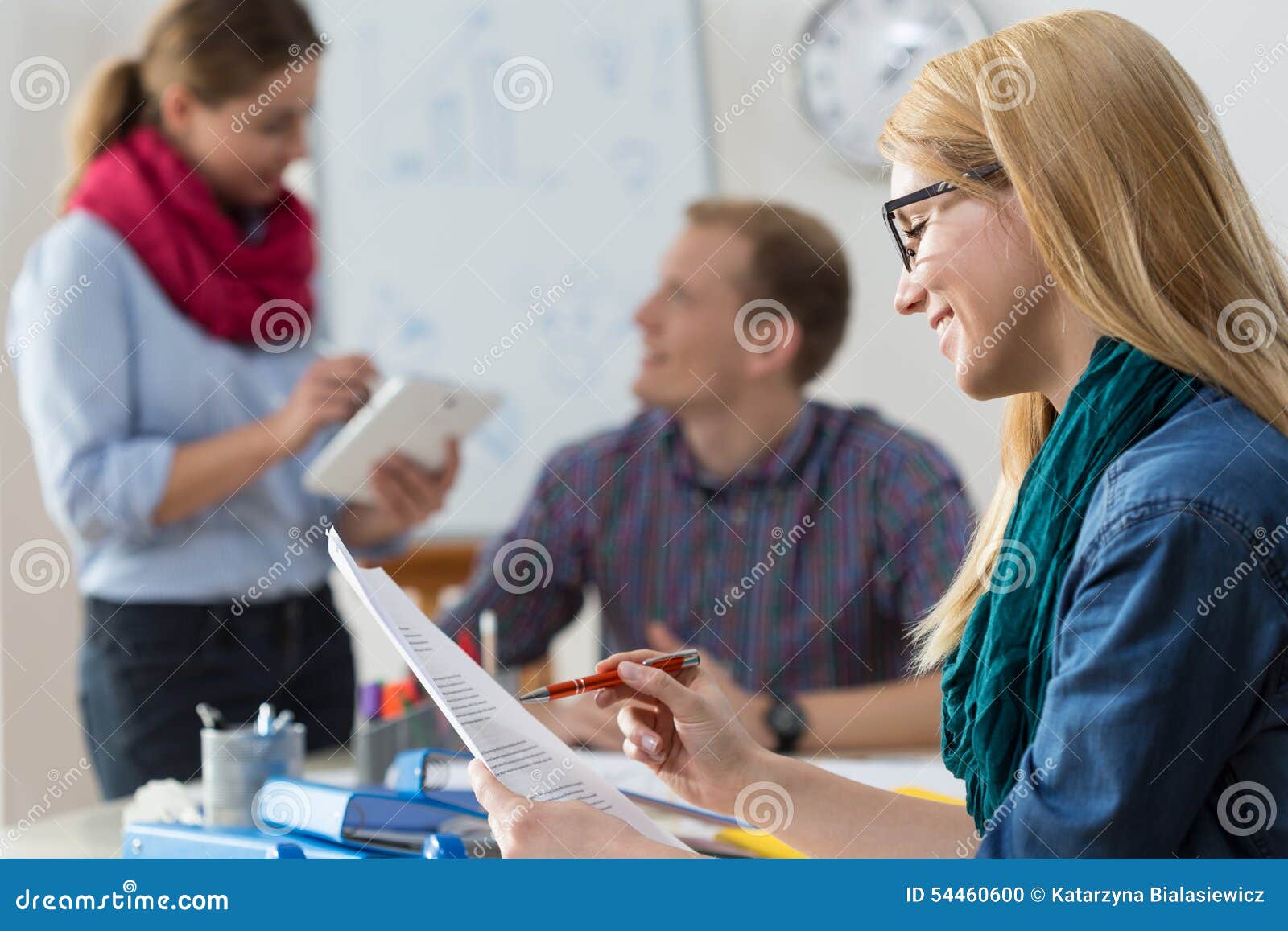 Young interns at office stock photo. Image of internship - 54460600