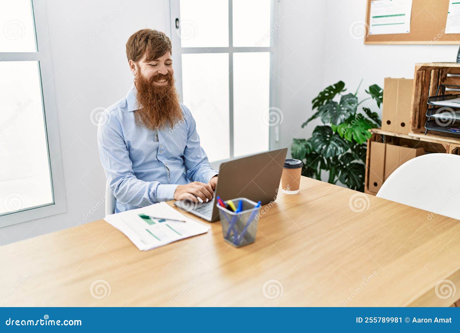 Young Irish Businessman Smiling Happy Working at the Office Stock Image ...