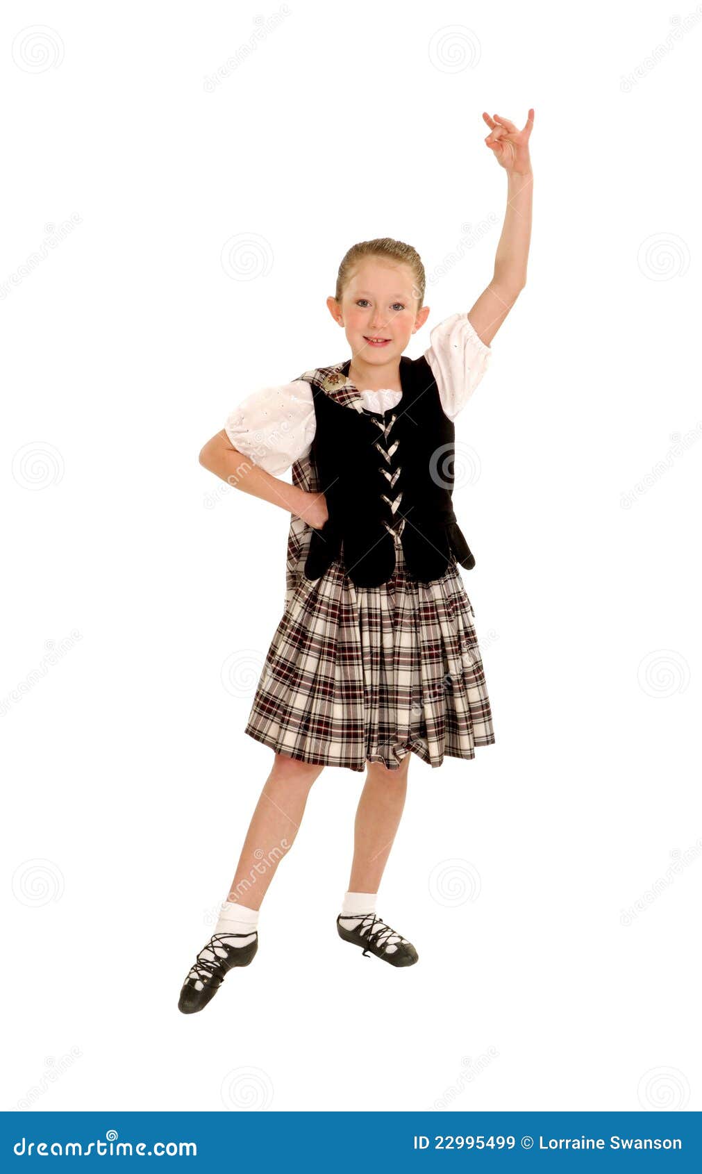 Young Irish Dancer in Kilt stock image. Image of girl - 22995499