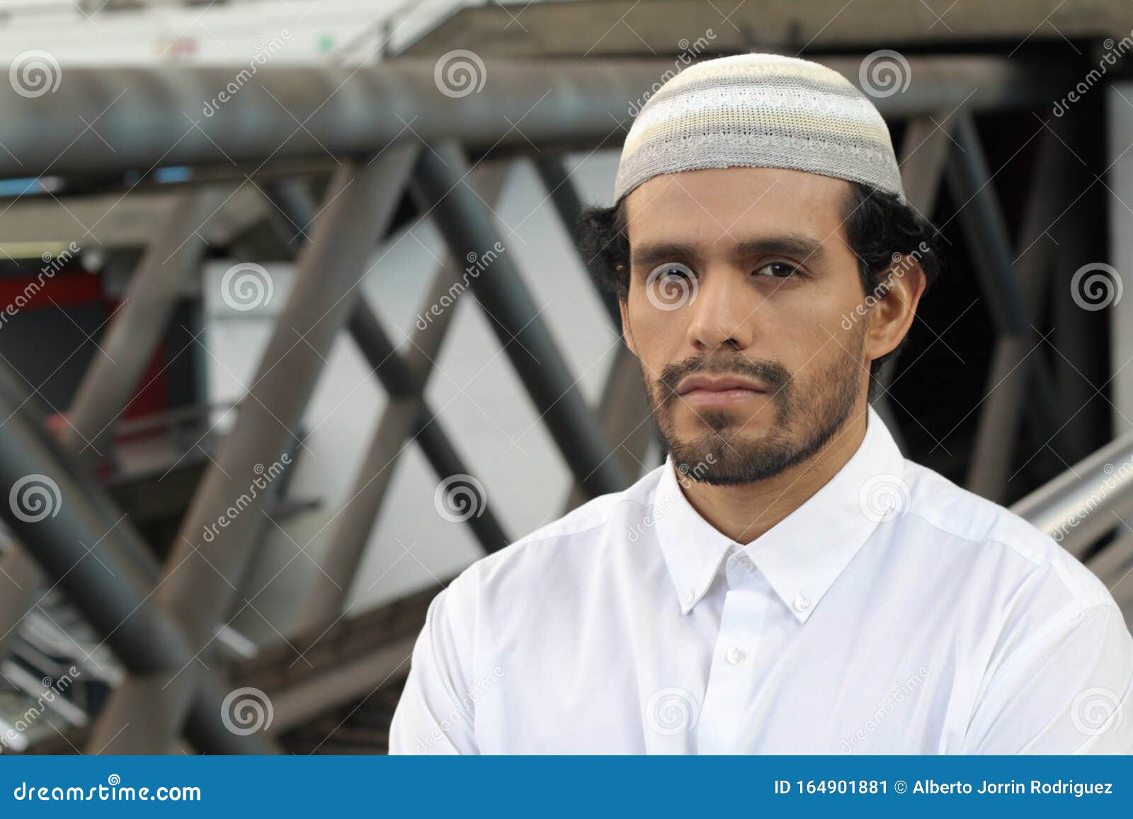 Young Islamic Man Staring at Camera Stock Image - Image of islamic ...