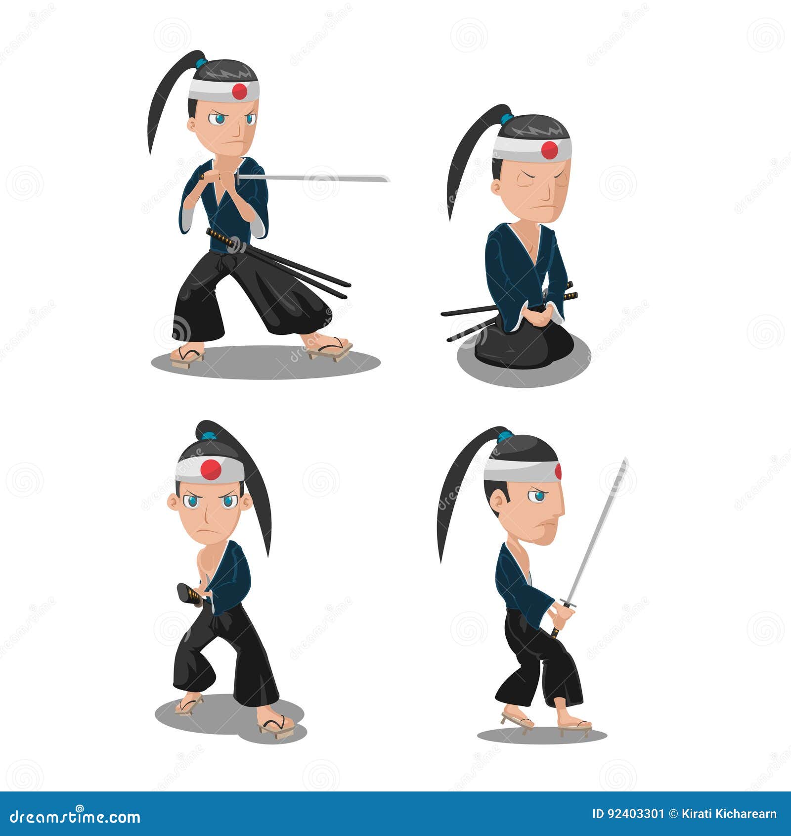 Old Japan Samurai Cartoon Character Vector Stock Image | CartoonDealer ...