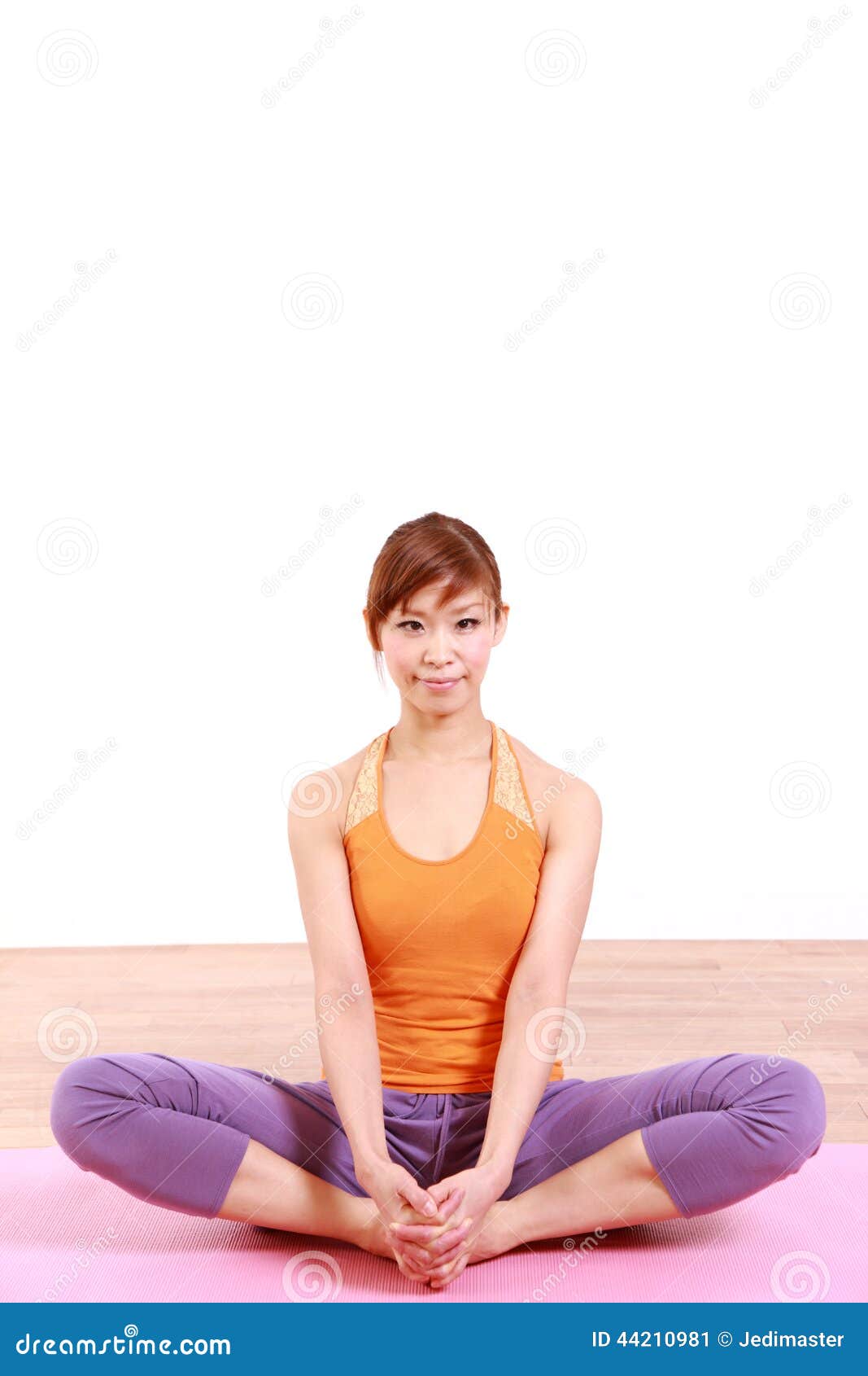 Young Japanese Woman Doing YOGA Stock Image - Image of person, health ...