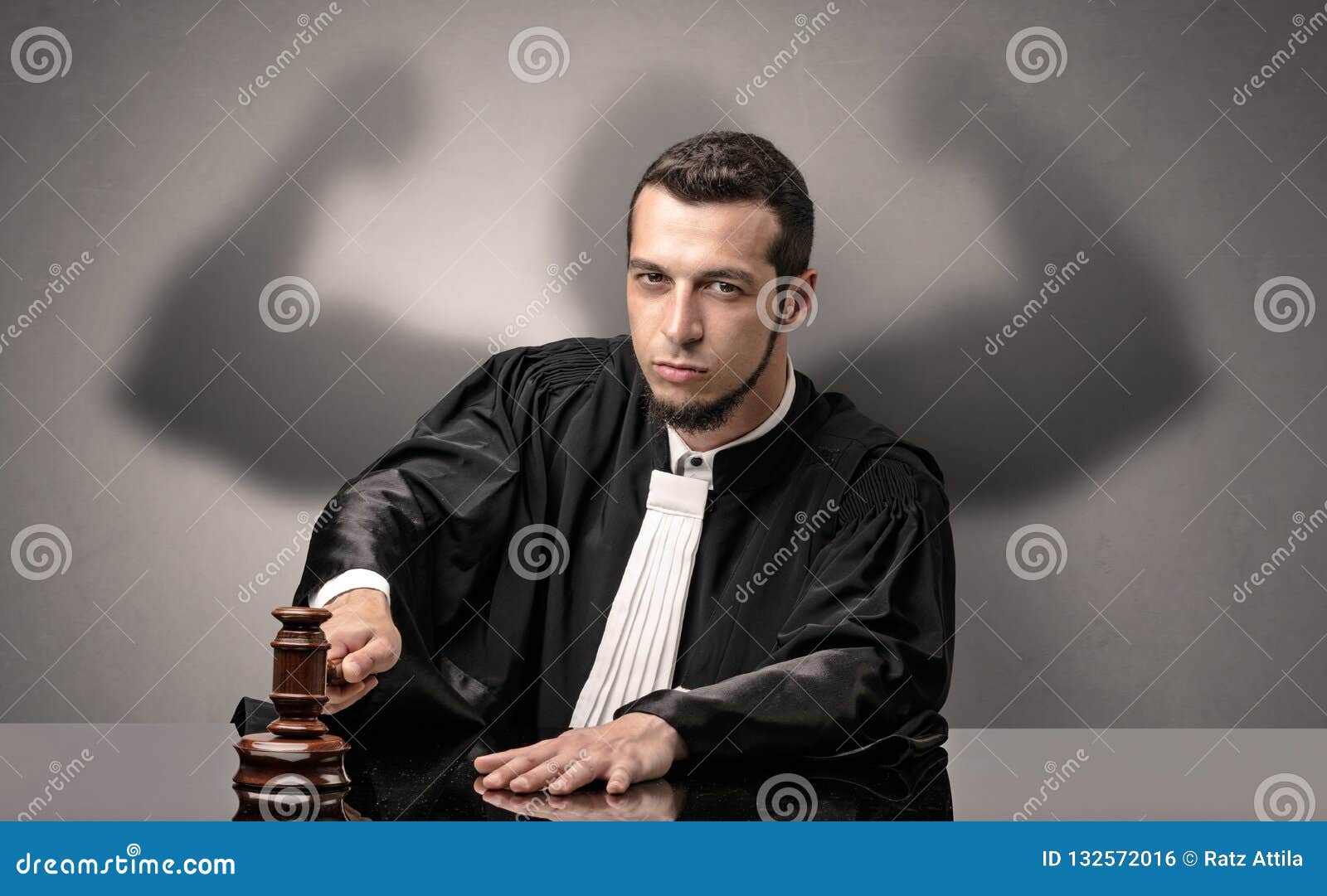 Brawny Judge Making Decision Stock Photo - Image of professional ...