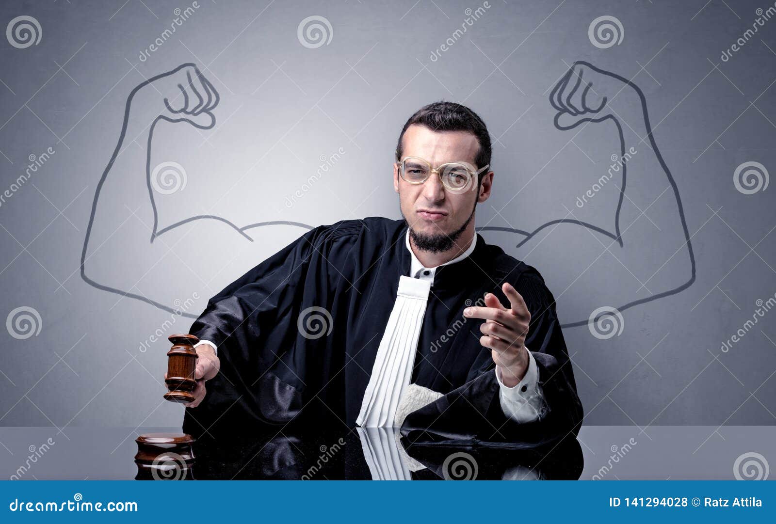 Brawny Judge Making Decision Stock Photo - Image of brawny, justice ...