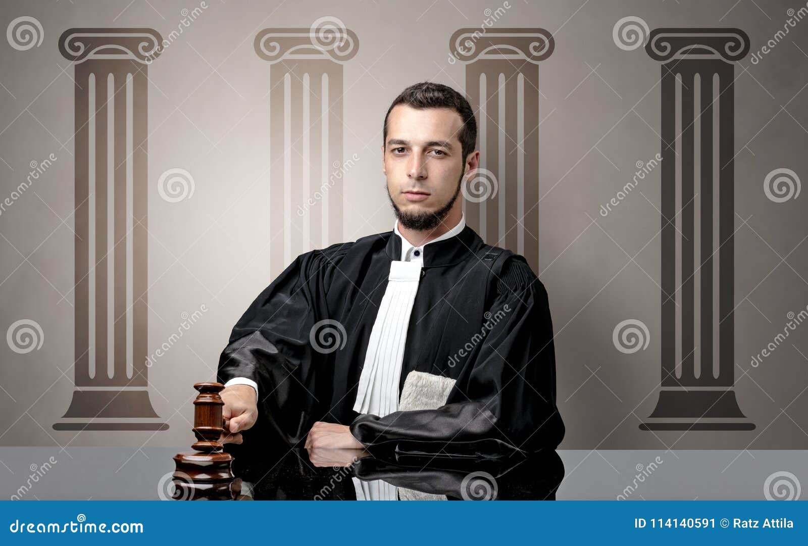 Young Judge Making Decision Stock Image - Image of magistrate, justice ...