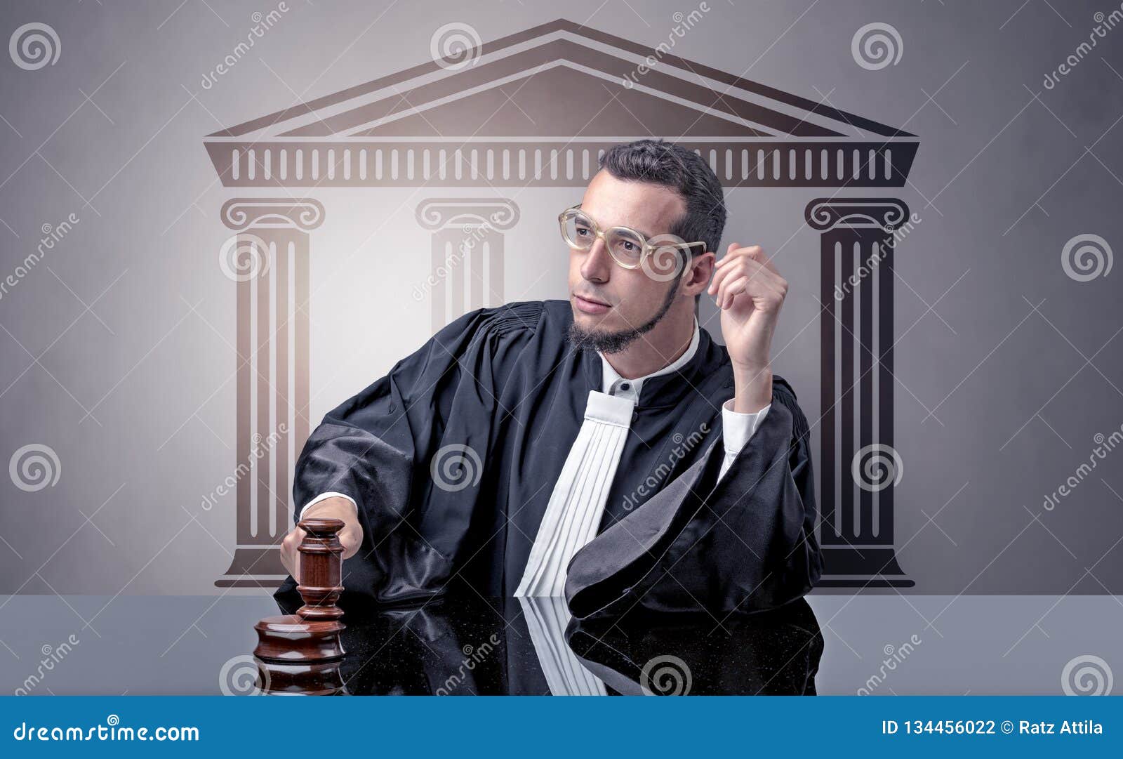 Young Judge Making Decision Stock Photo - Image of hammer, career ...