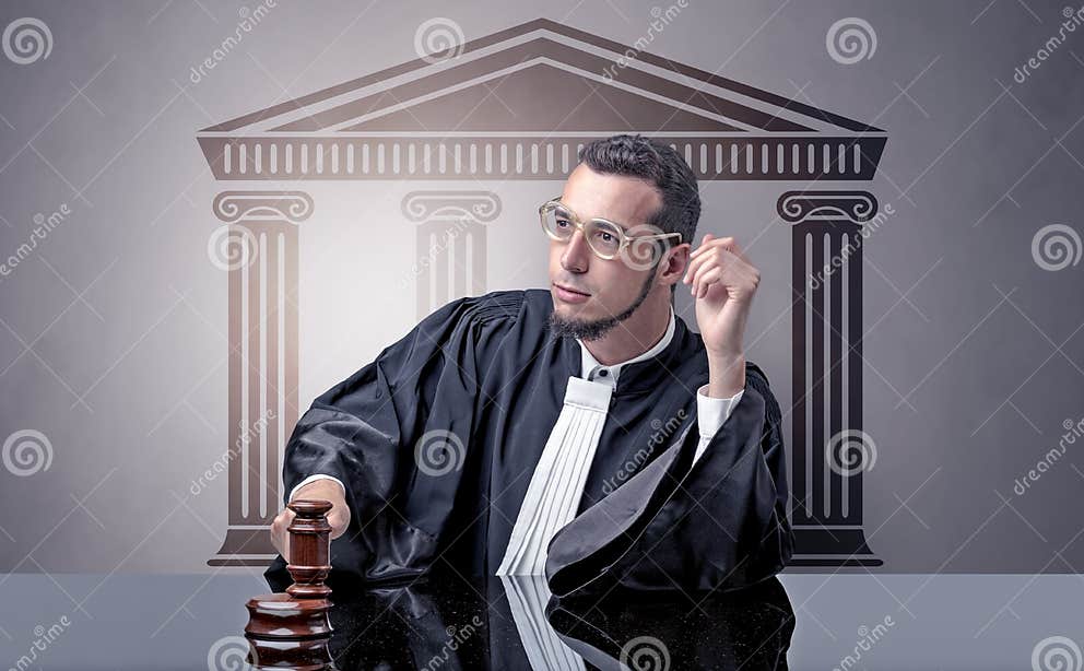 Young Judge Making Decision Stock Photo - Image of hammer, career ...