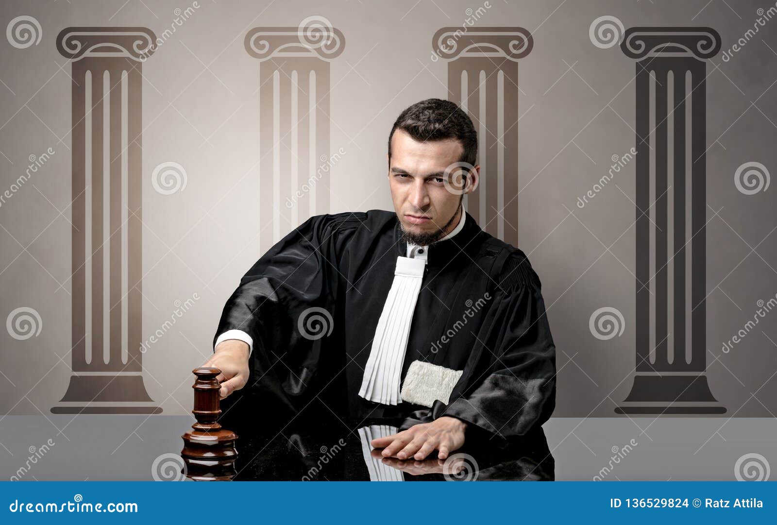 Young Judge Making Decision Stock Photo - Image of black, point: 136529824