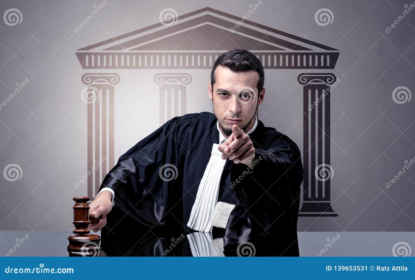 Young Judge Making Decision Stock Image - Image of black, authority ...