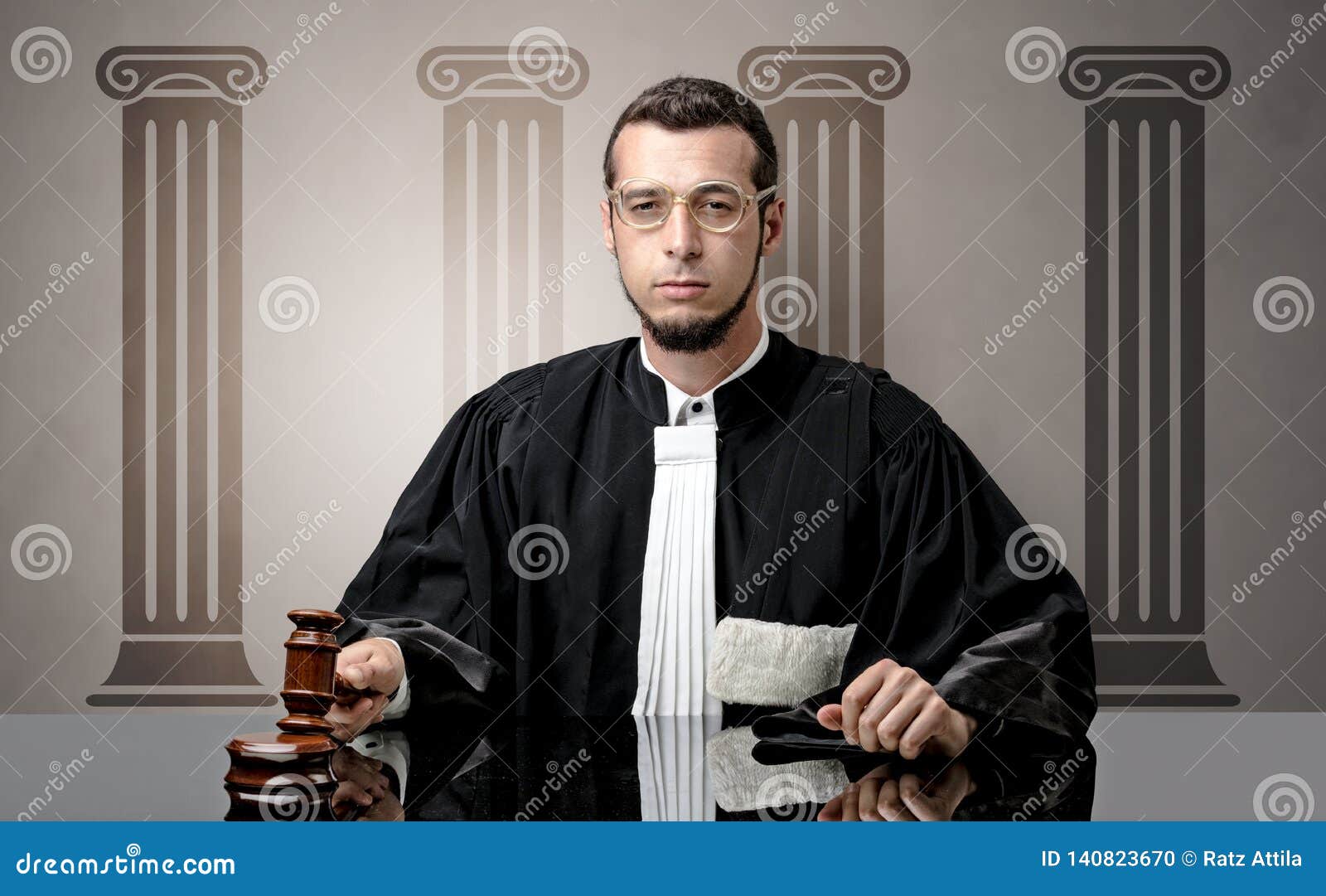 Young Judge Making Decision Stock Photo - Image of gown, pillar: 140823670