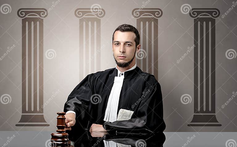 Young Judge Making Decision Stock Photo - Image of gavel, courthouse ...