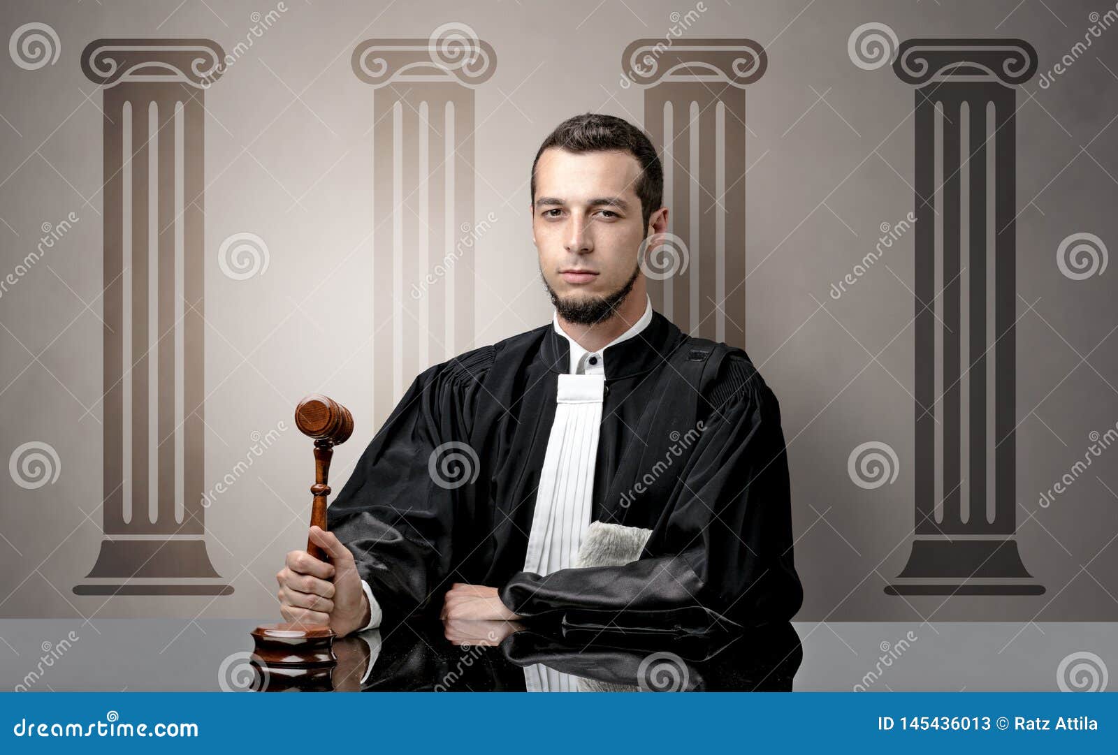 Young Judge Making Decision Stock Image - Image of oldschool, hand ...