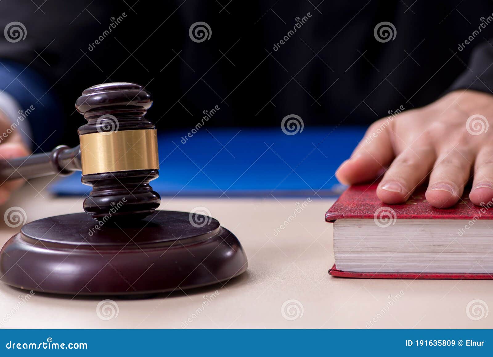 Young Male Judge Working in Courthouse Stock Image - Image of code ...
