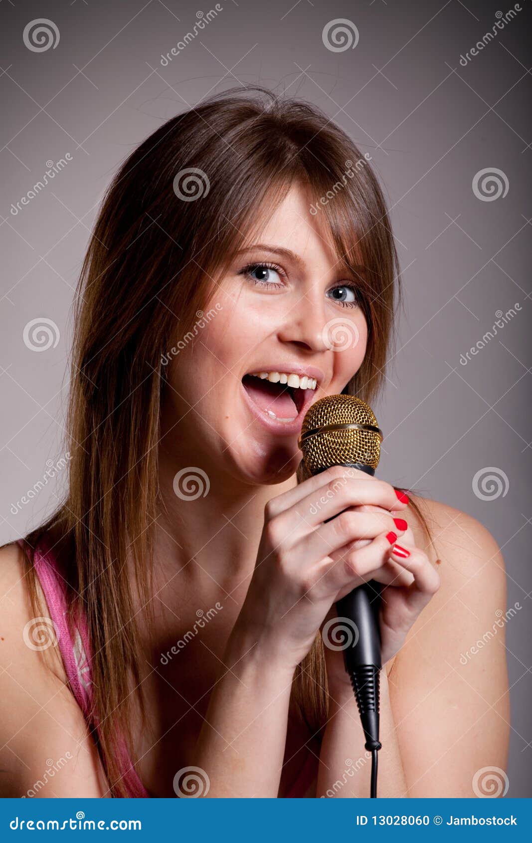 Young karaoke girls stock photo. Image of female, teen - 13028060