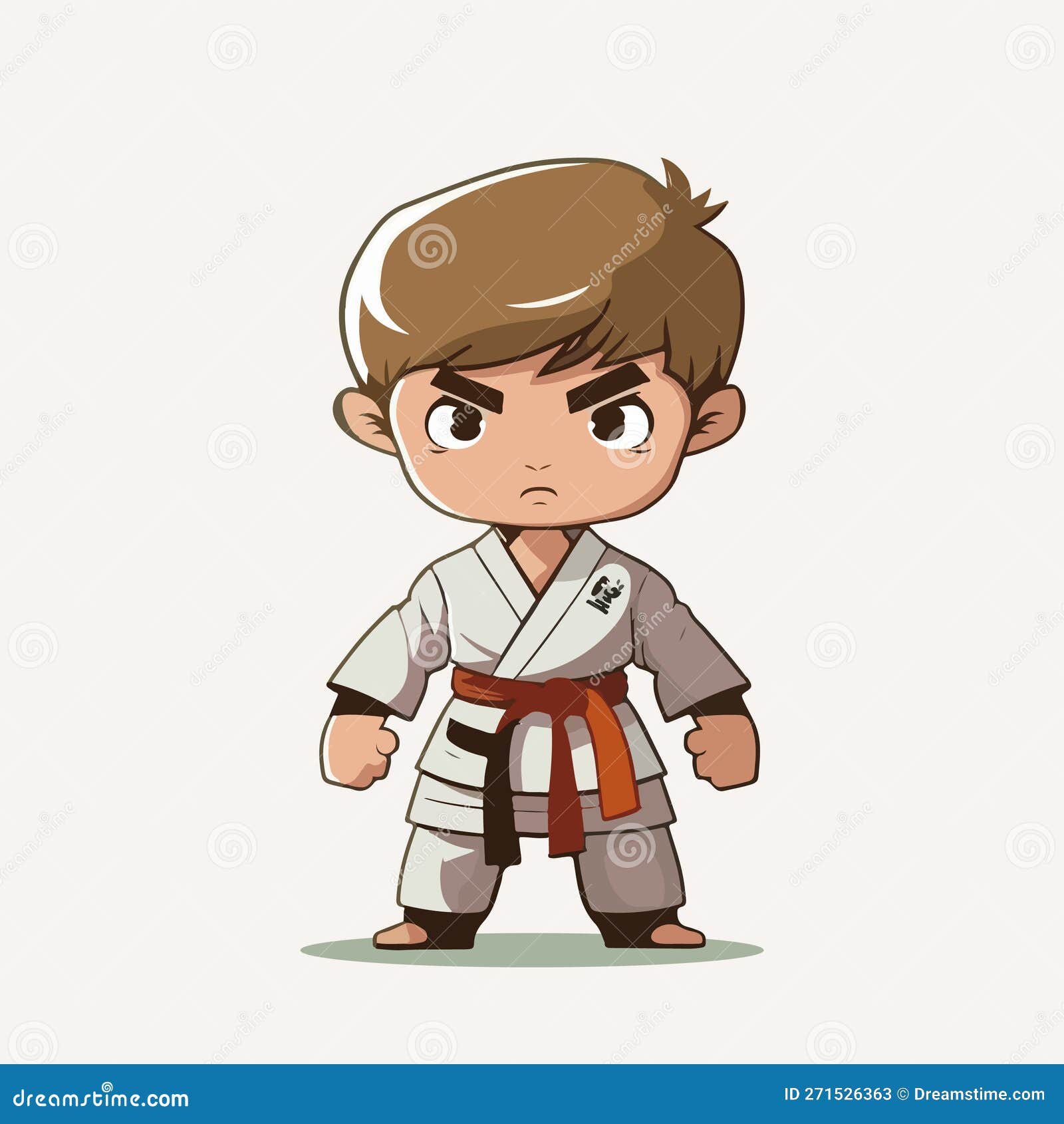 Young Karate Boy. Vector Graphics. Illustration for a Child Stock ...