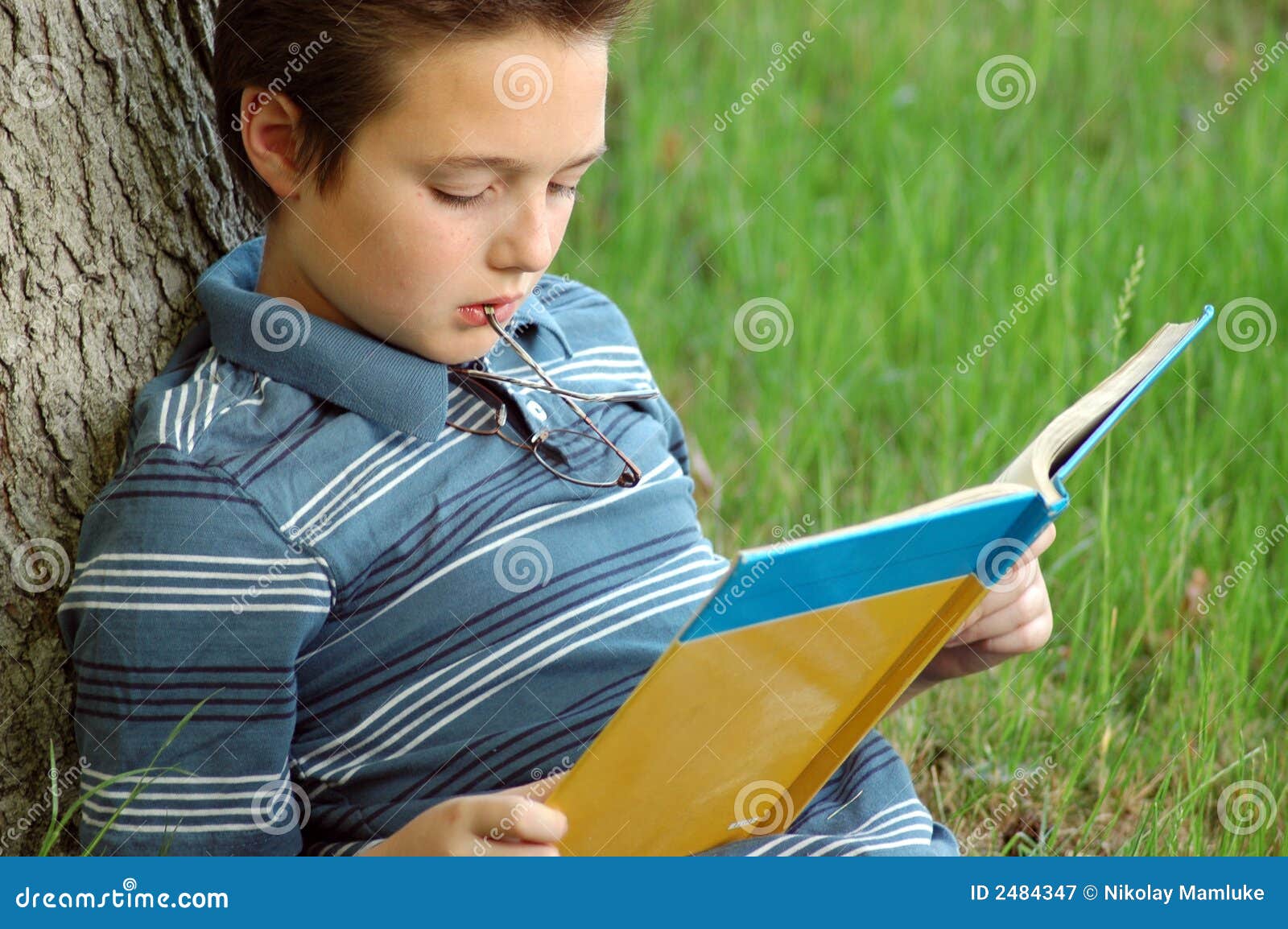 Young kid reading stock image. Image of reader, book, recreation - 2484347