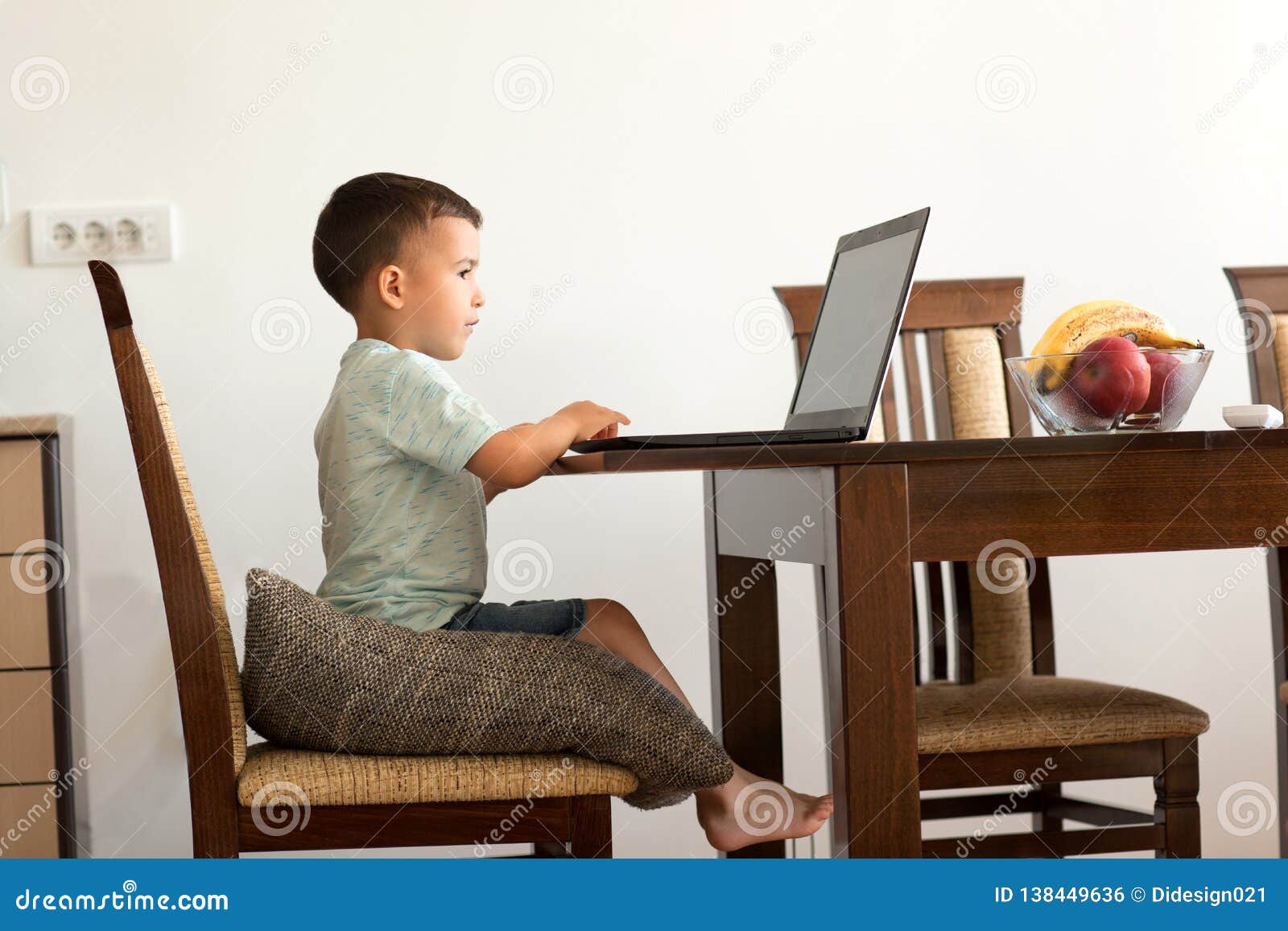Young Lad Exploring Internet Neighborhood Stock Photo - Image of ...