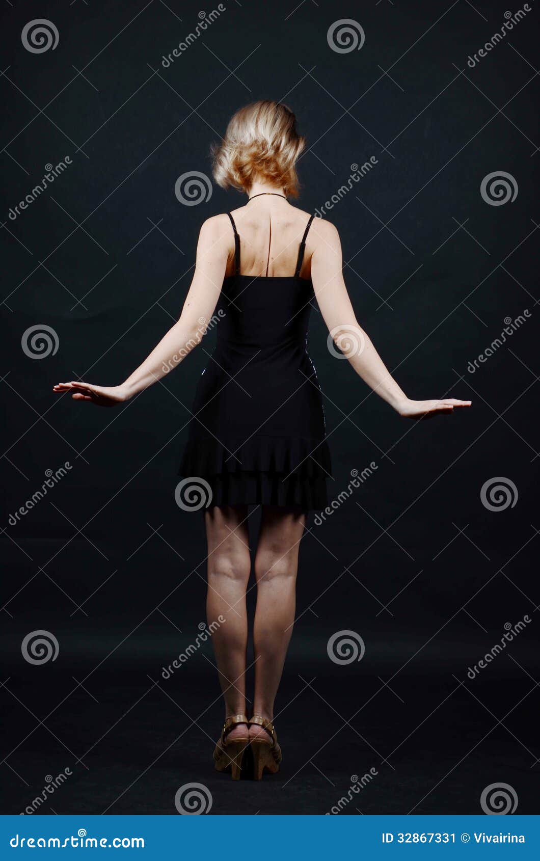 Young lady back view stock image. Image of model, female - 32867331