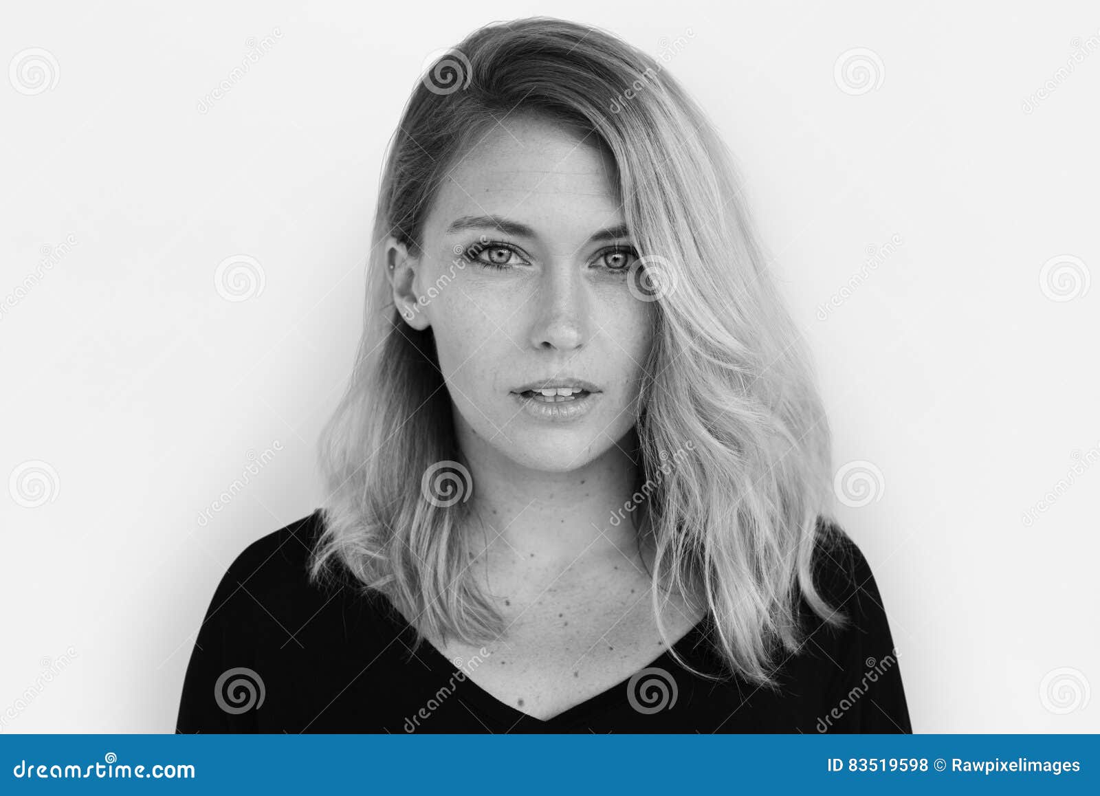 Young Lady Closeup Studio Shoot Stock Photo - Image of woman, face ...