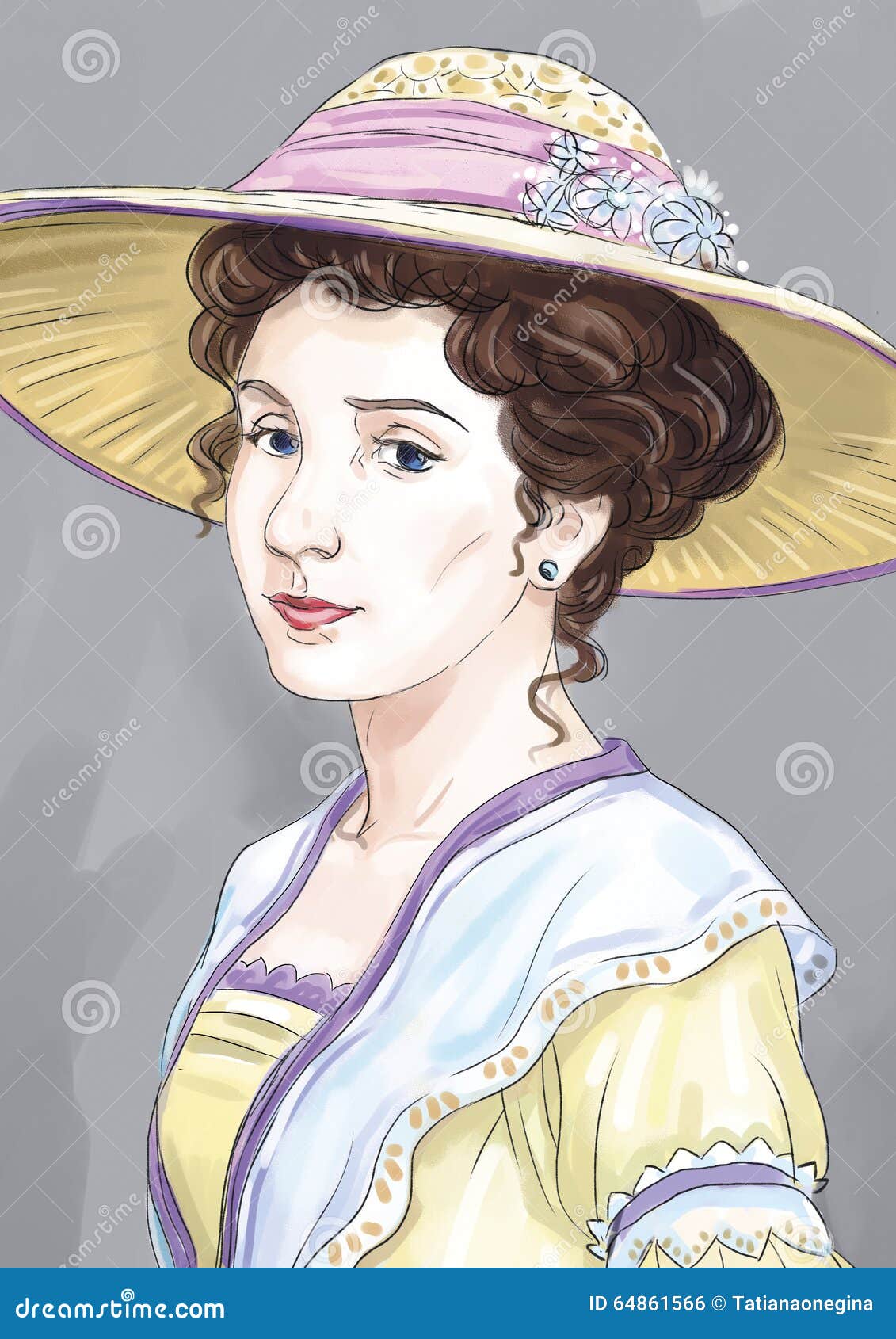 Young lady stock illustration. Illustration of british - 64861566