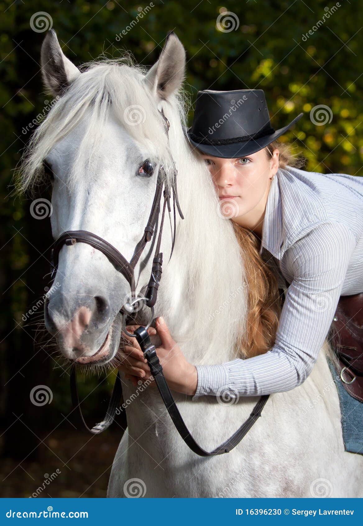 Young Lady Hugging Her Horse Stock Photo - Image of nature, young: 16396230