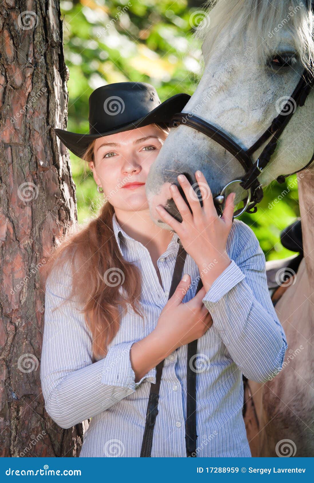 Young Lady Hugging Her Horse Stock Image - Image of human, friendship ...