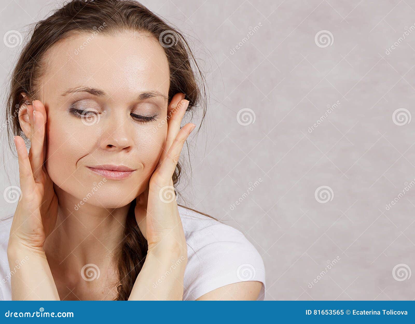 Young Lady is Looking Somewhere Stock Image - Image of idea, gifts ...