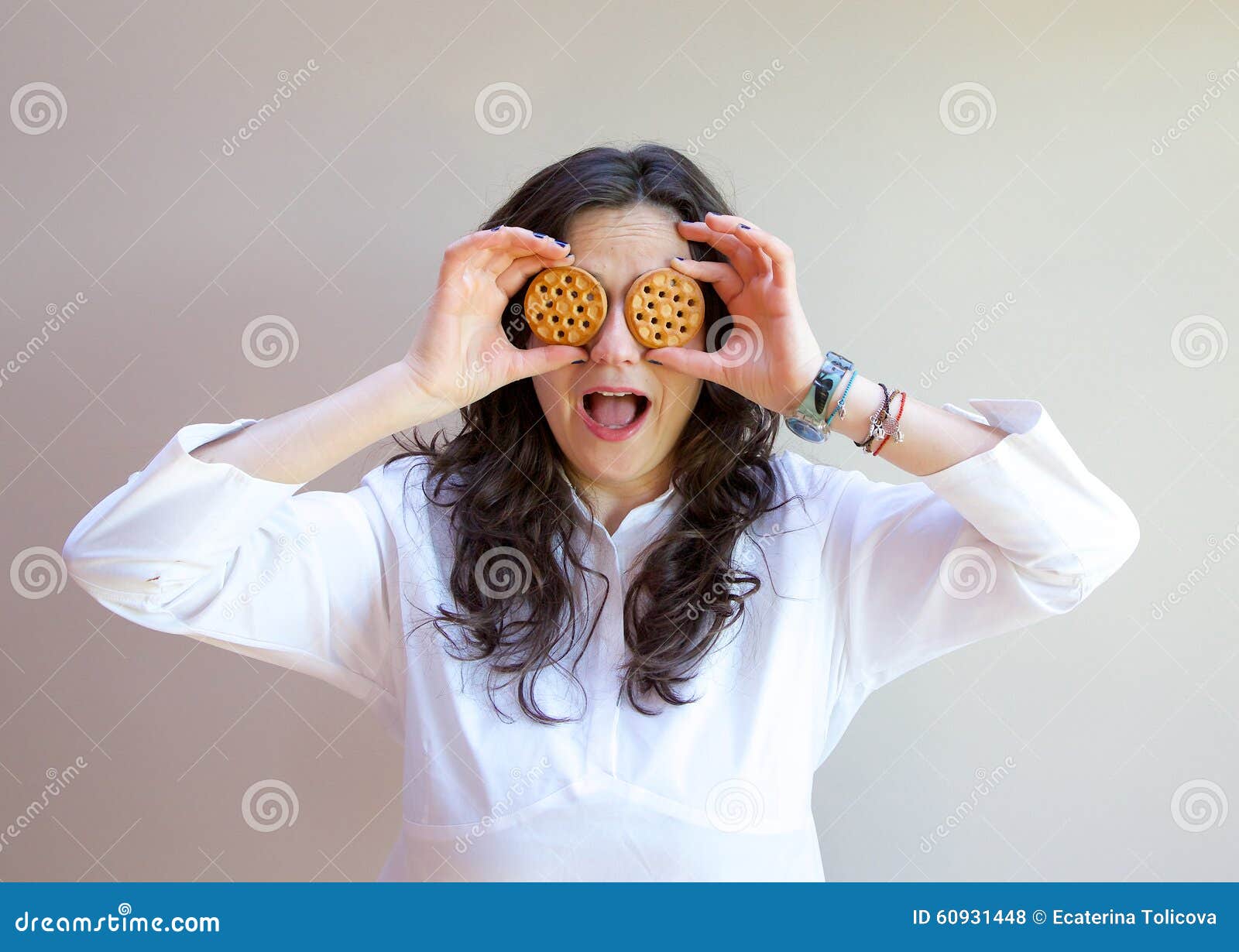 A Young Lady with Opened Mouth Stock Photo - Image of open, head: 60931448
