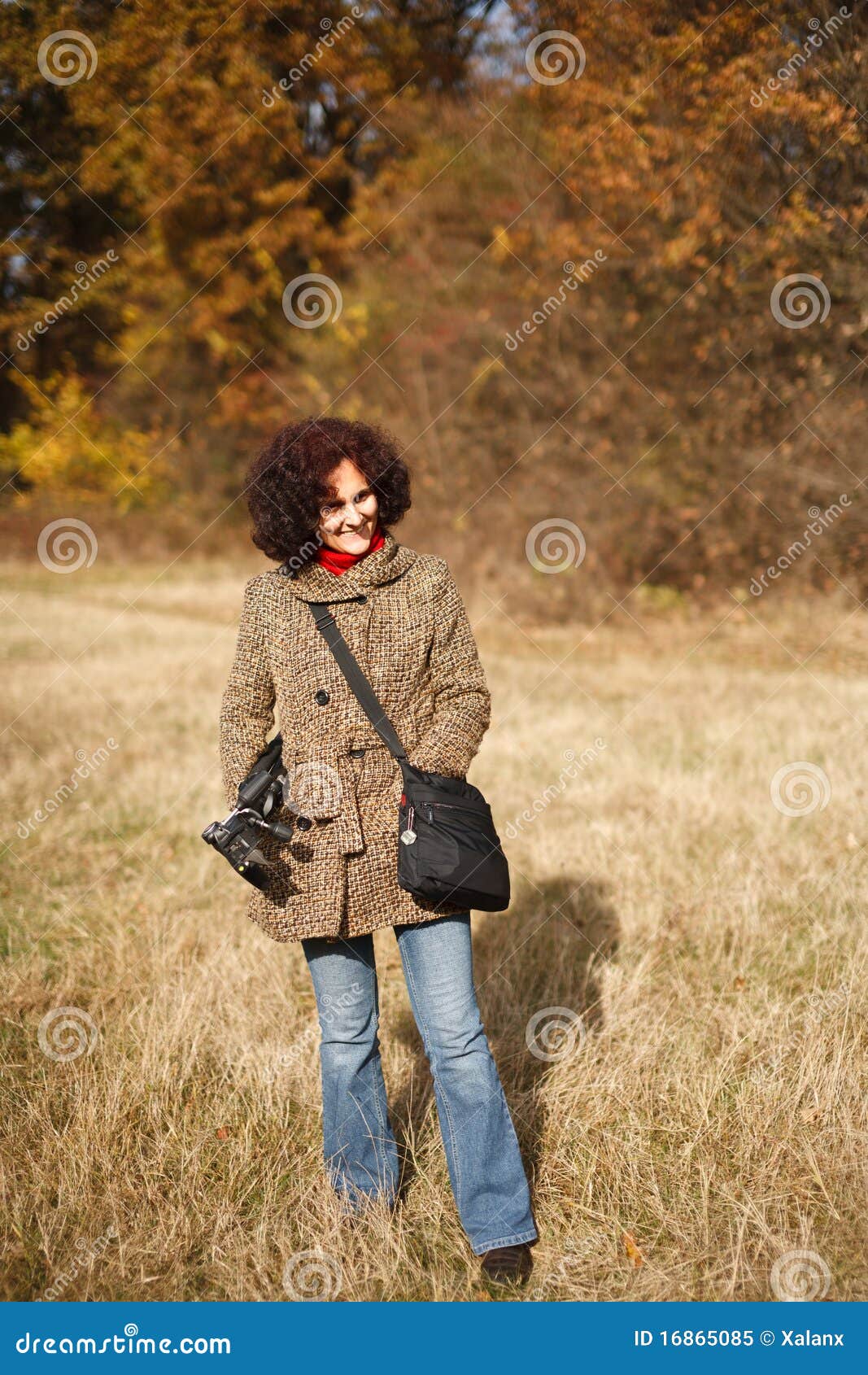 Young lady outdoor stock image. Image of happy, fall - 16865085