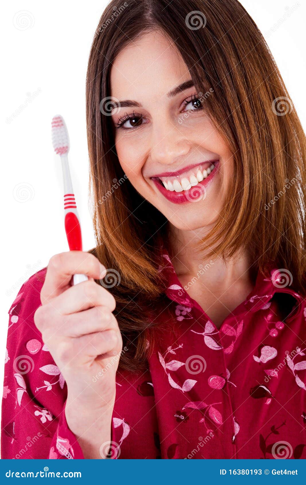 Young Lady Posing with Toothbrush Stock Image - Image of beautiful ...