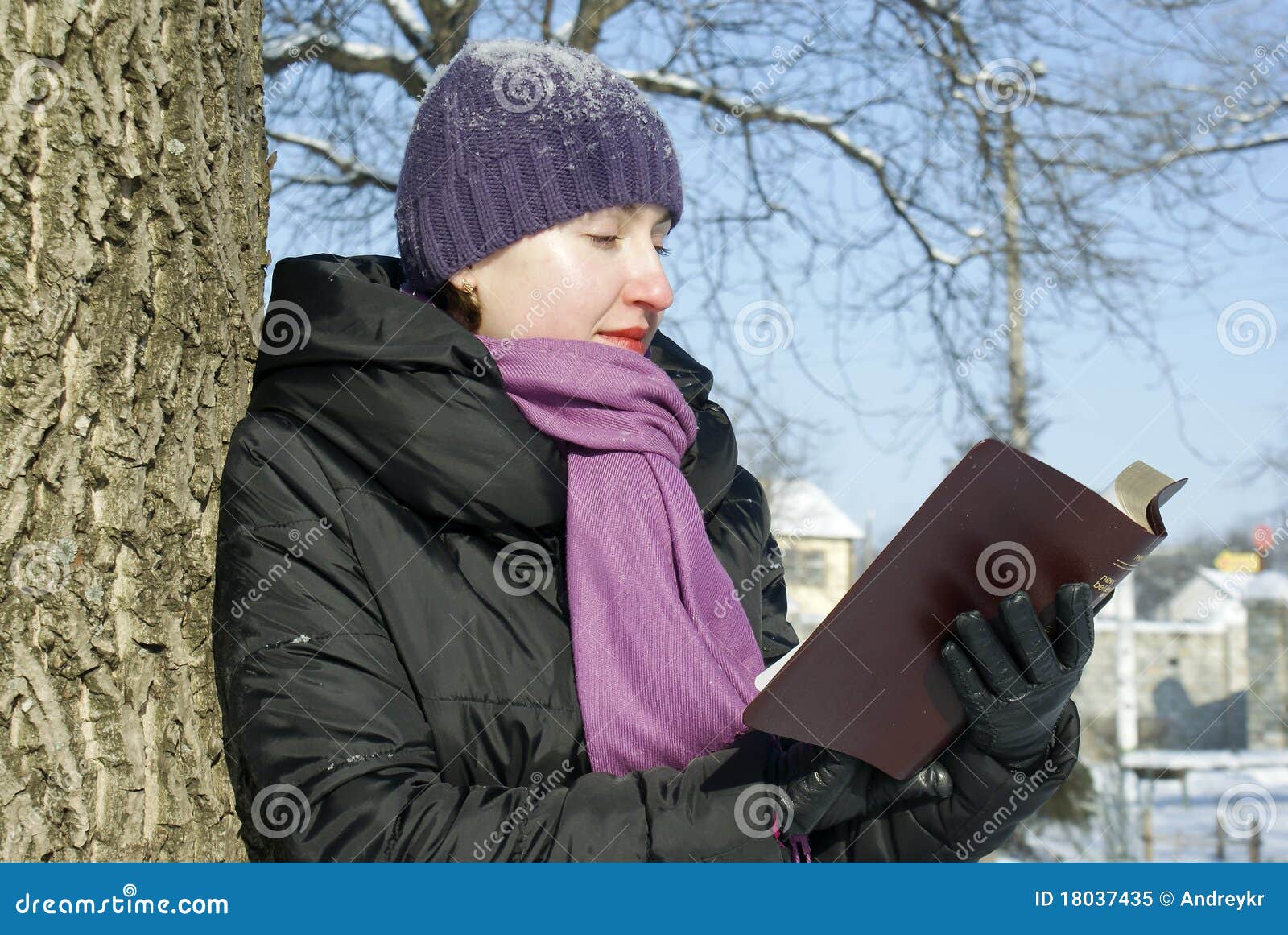 Young lady reading book stock image. Image of caucasian - 18037435