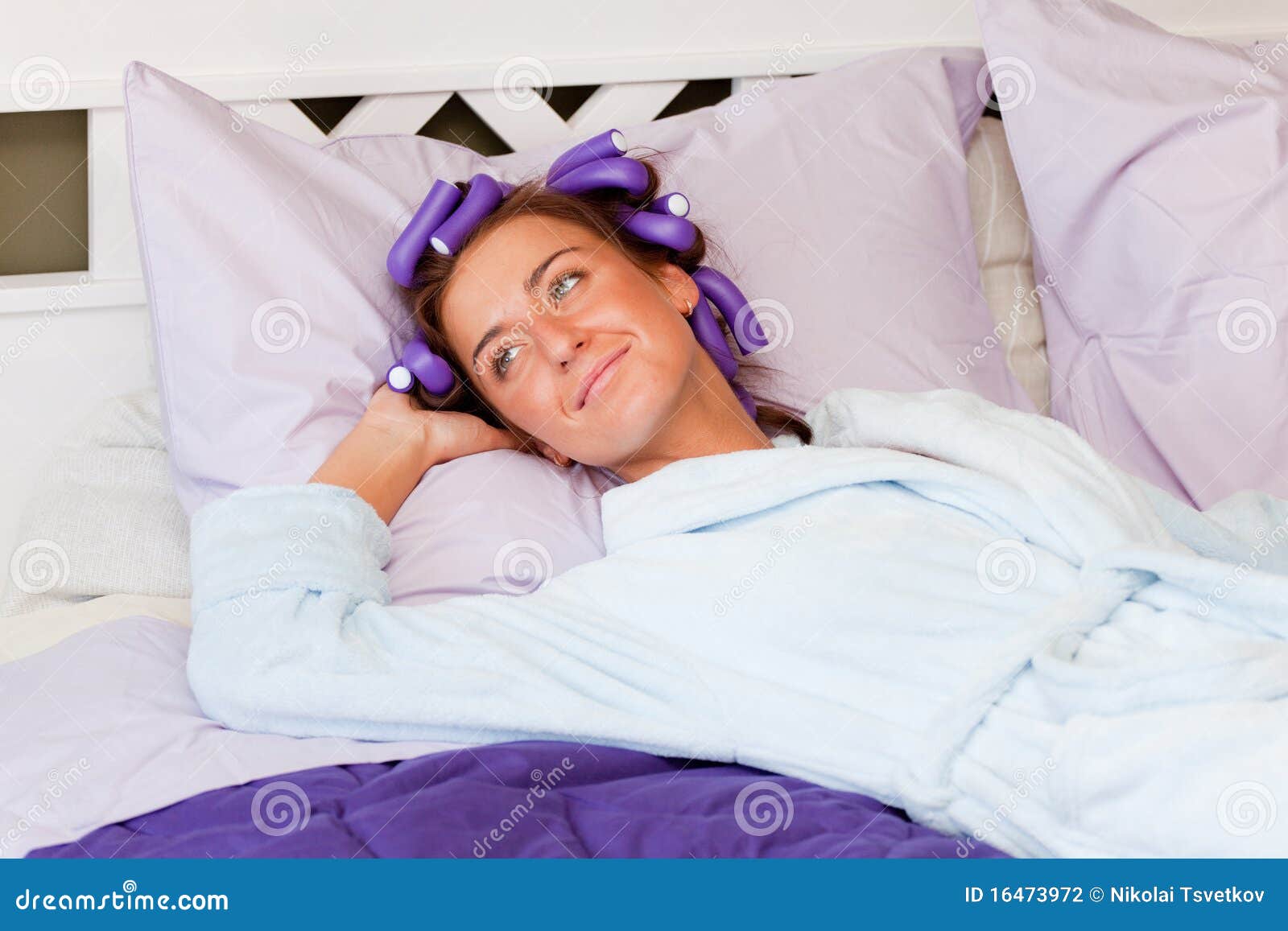 Young Lady is Resting on the Bed Stock Photo - Image of bedroom, body ...